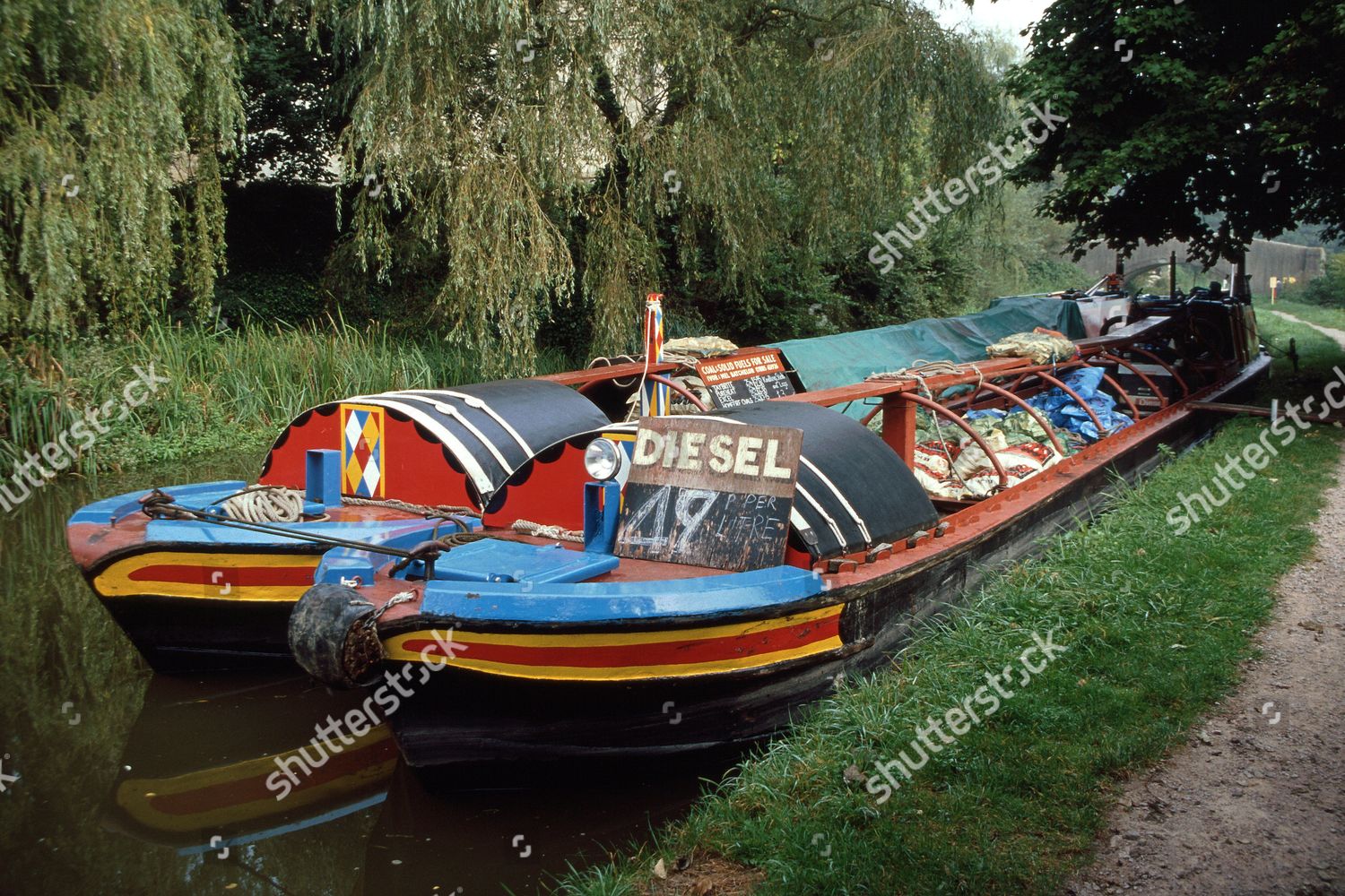 Coal Boats On Oxford Canal Selling Editorial Stock Photo - Stock Image ...