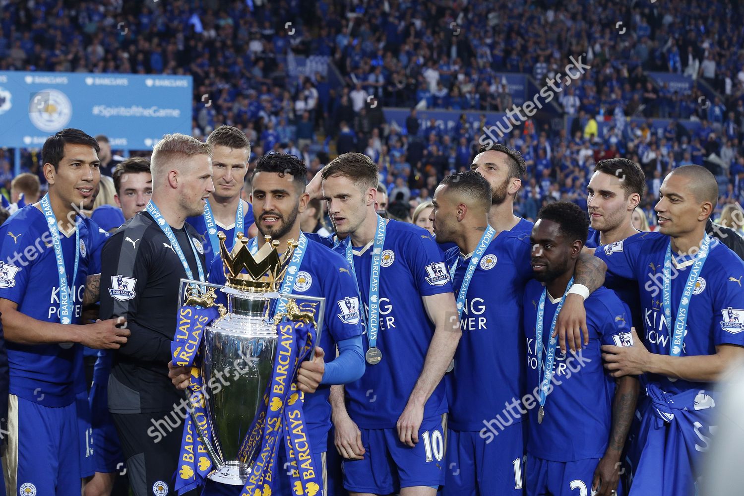 Riyad Mahrez Pictured Trophy Presentation During Editorial Stock Photo ...