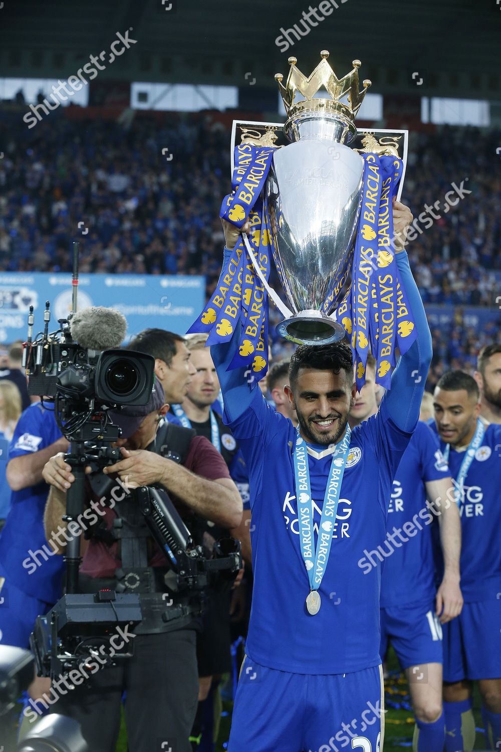Riyad Mahrez Lifts Trophy During On Editorial Stock Photo - Stock Image ...