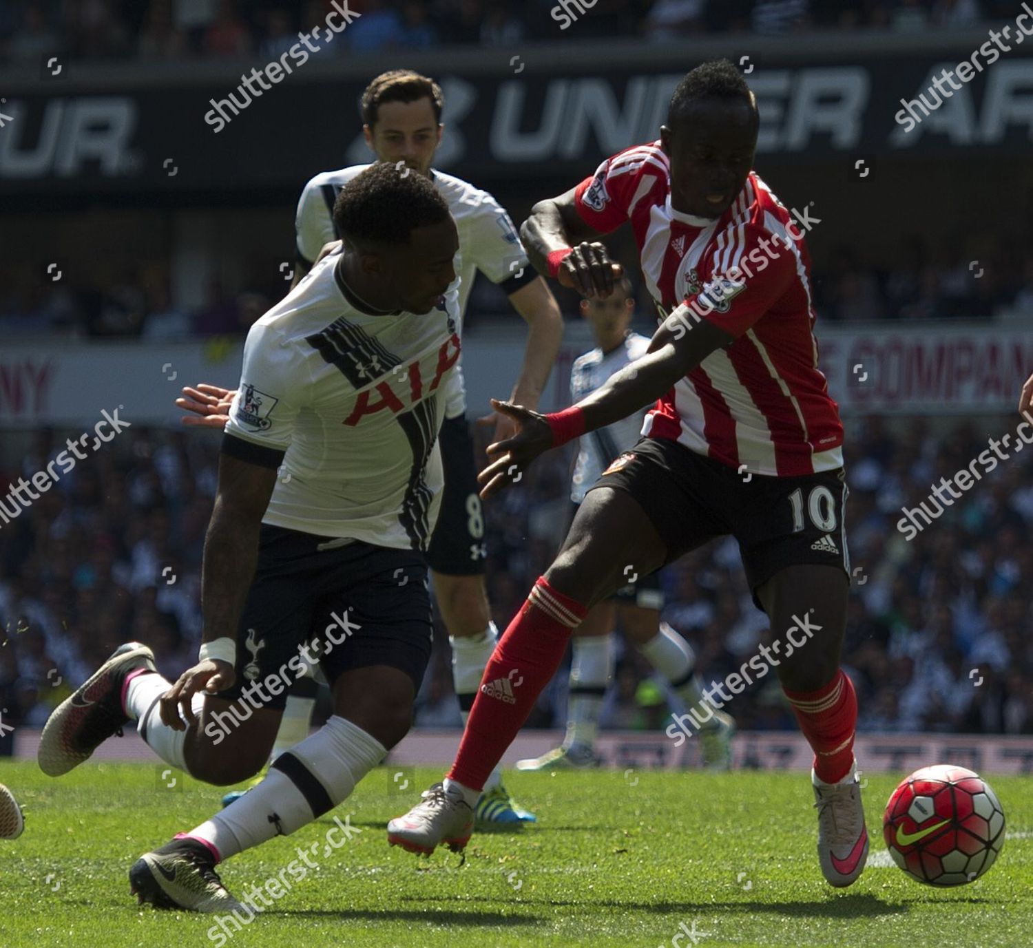 Sadio Mane Danny Rose Battle Ball Editorial Stock Photo - Stock Image ...
