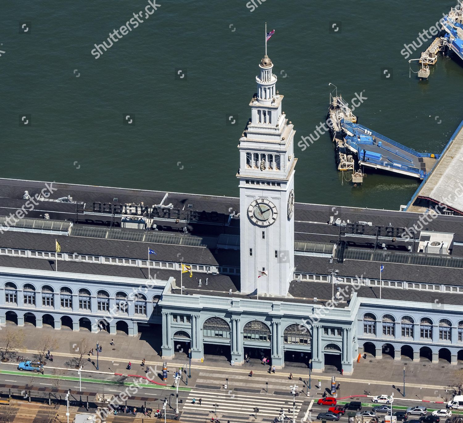 Aerial View Ferry Building Clock Tower Editorial Stock Photo - Stock ...