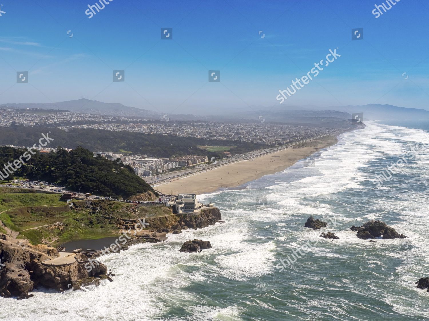 Aerial View Seal Rocks Off Cliff Editorial Stock Photo - Stock Image ...