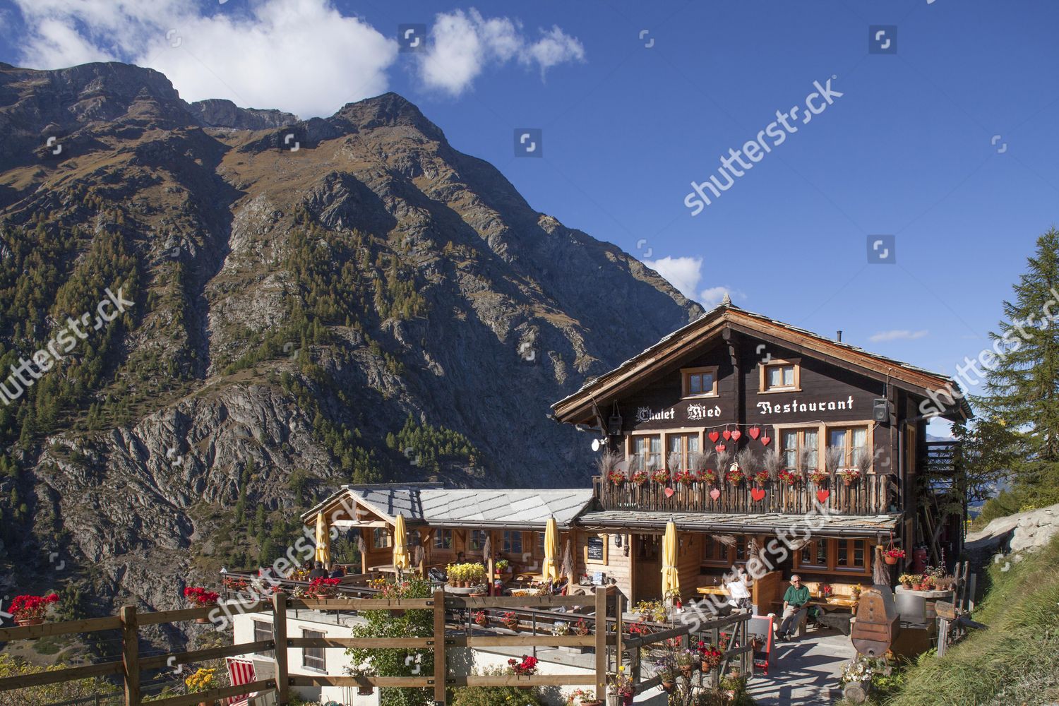 Chalet Ried Mountain Inn Restaurant Zermatt Editorial Stock Photo ...