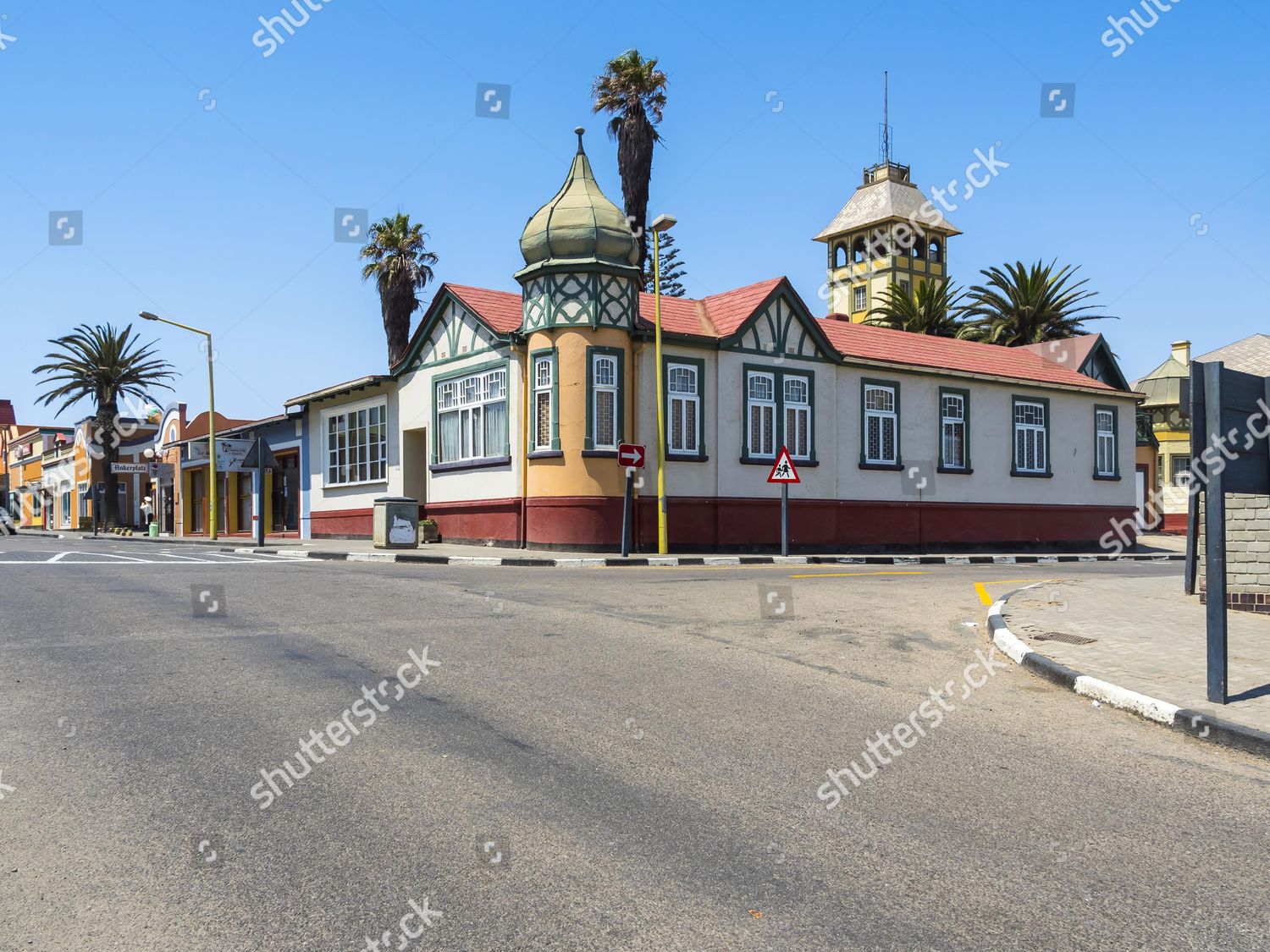 Historic German Colonial Building Behind Woermannhaus Editorial Stock ...