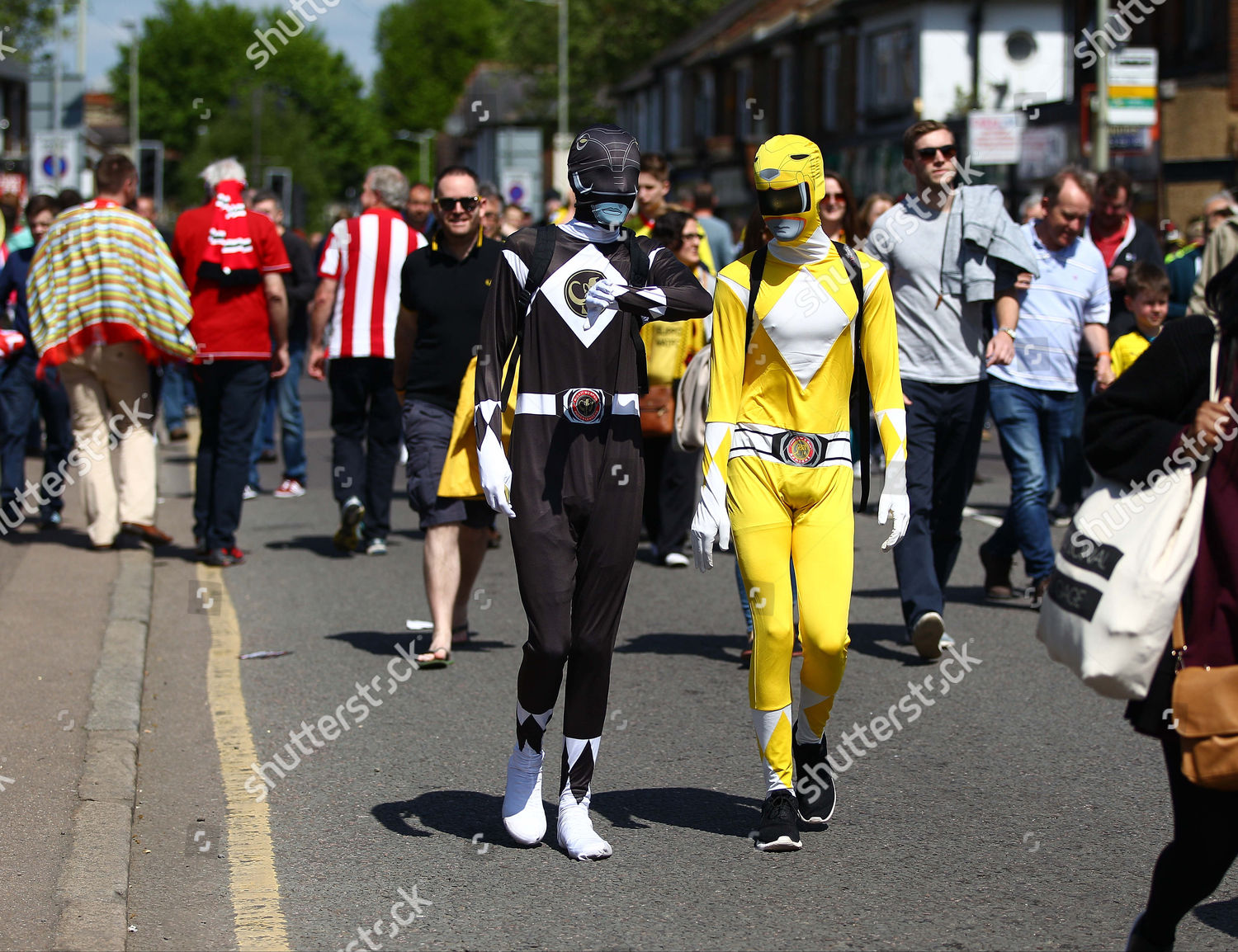 Two Football Fans Wear Fancy Costumes Editorial Stock Photo - Stock ...