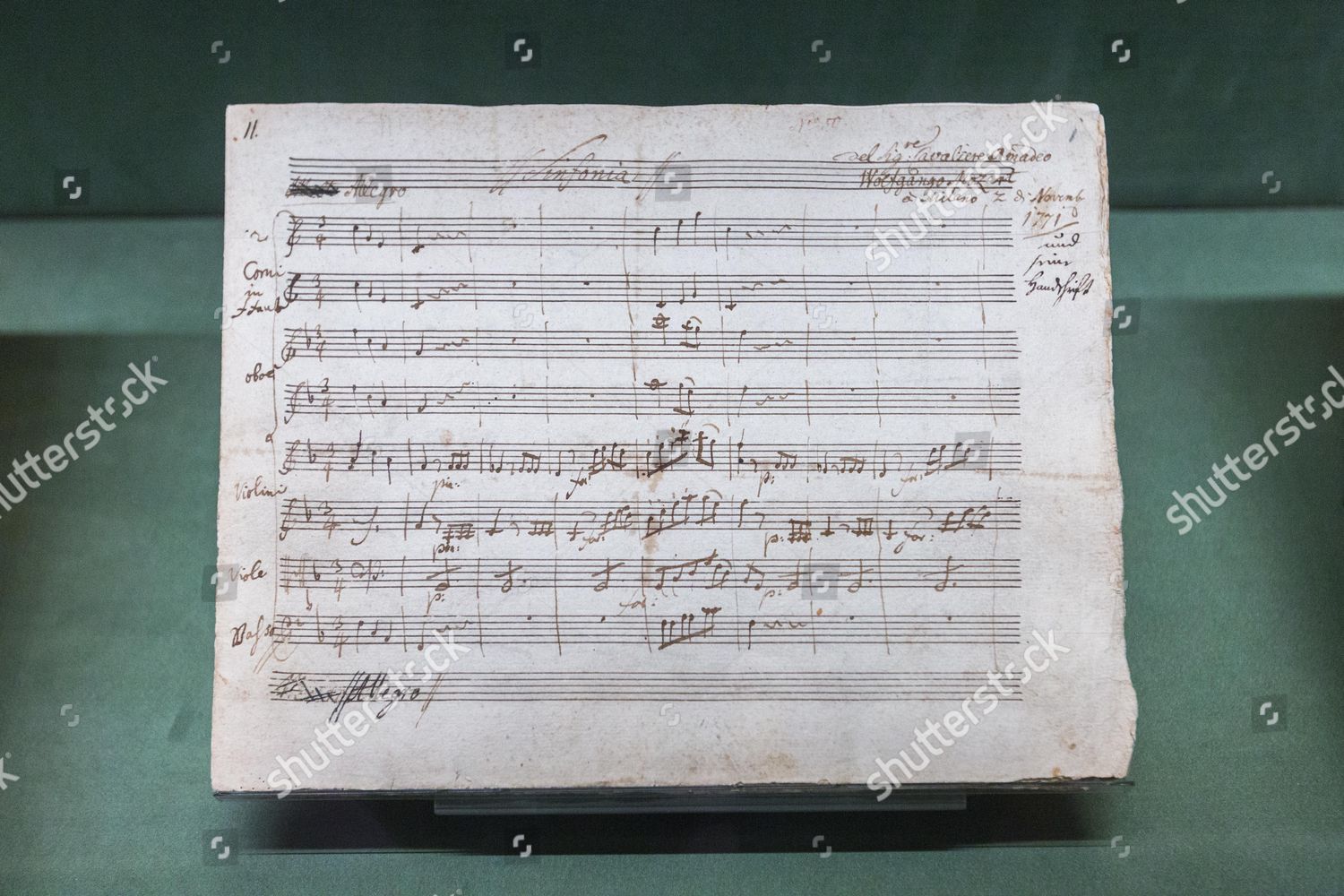 Manuscript Wolfgang Amadeus Mozart Inside Morgan Editorial Stock Photo ...