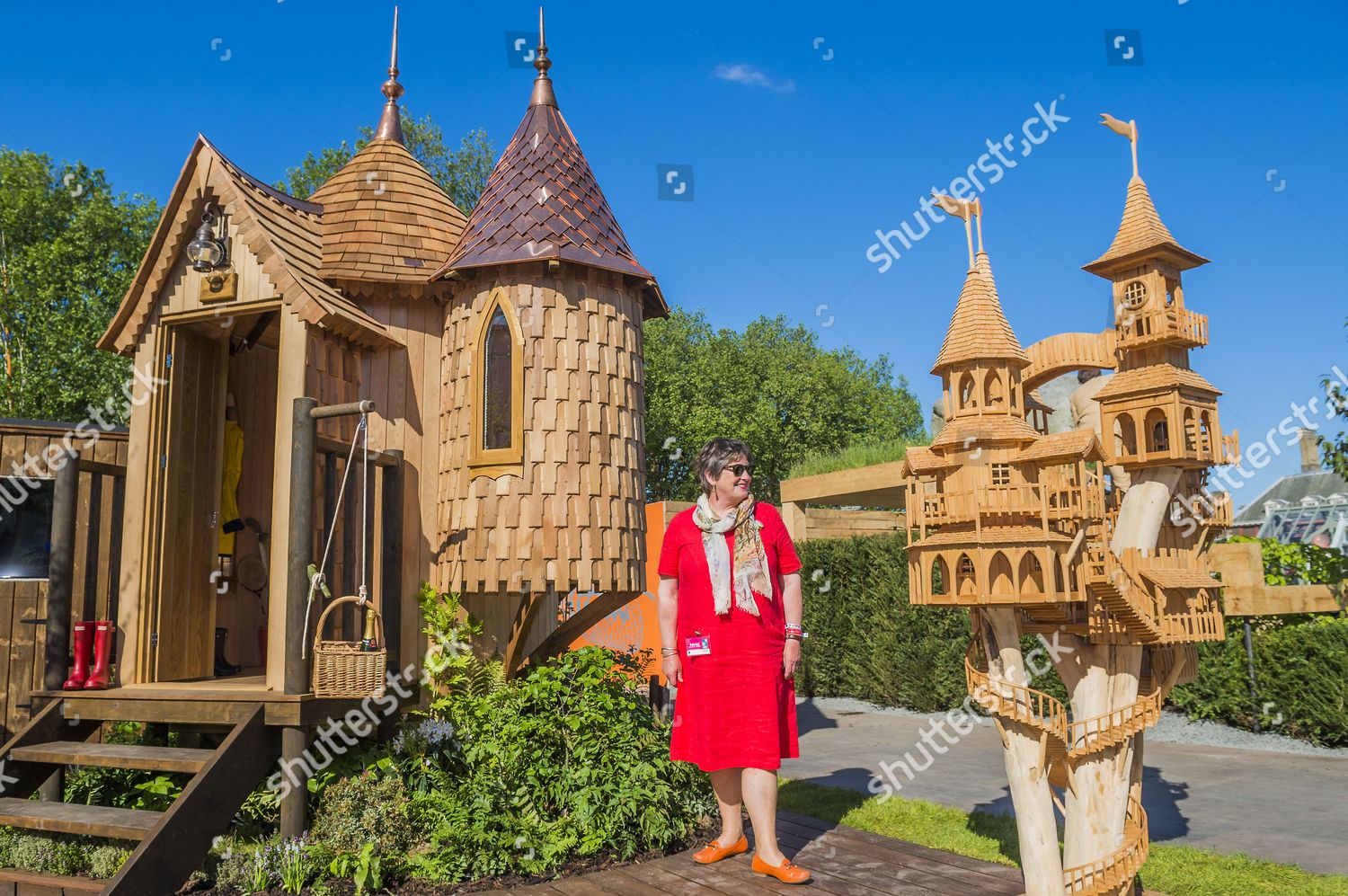 Blue Forest Tree Houses Editorial Stock Photo - Stock Image | Shutterstock
