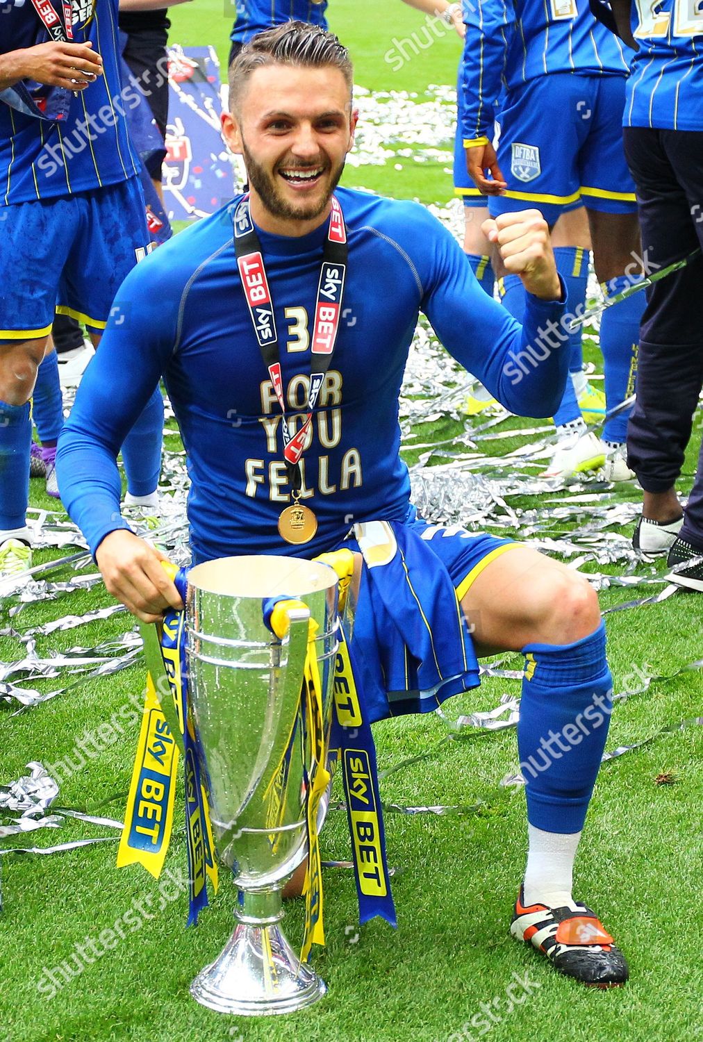 CALLUM KENNEDY WIMBLEDON CELEBRATES DURING SKY Editorial Stock Photo ...