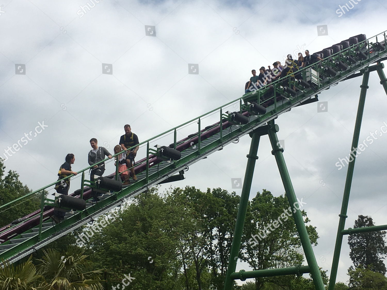 Riders Evacuated Velociraptor Ride Paultons Park Editorial Stock Photo ...