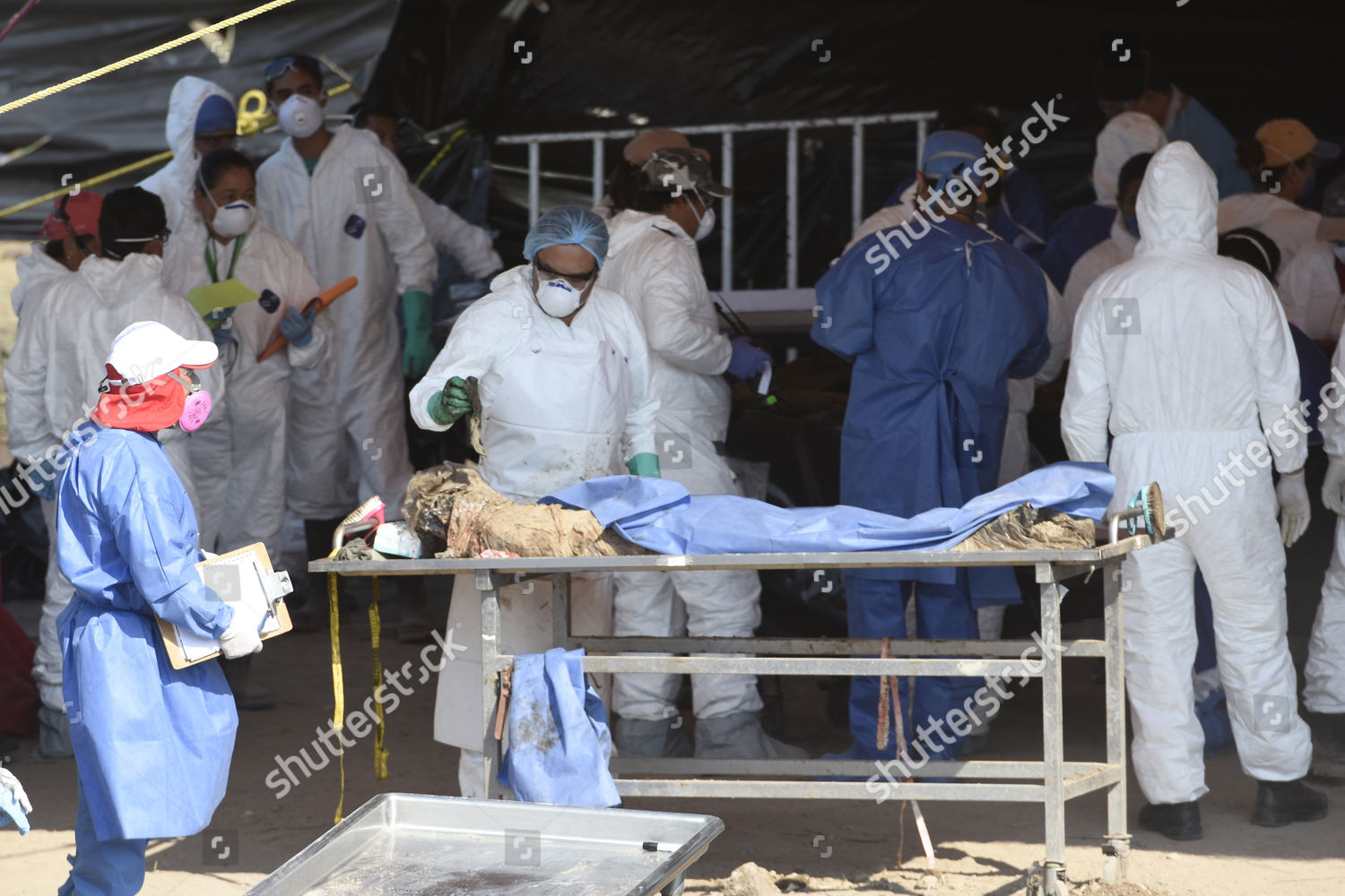 Coroners Seen During Exhumation Bodies Found Editorial Stock Photo ...