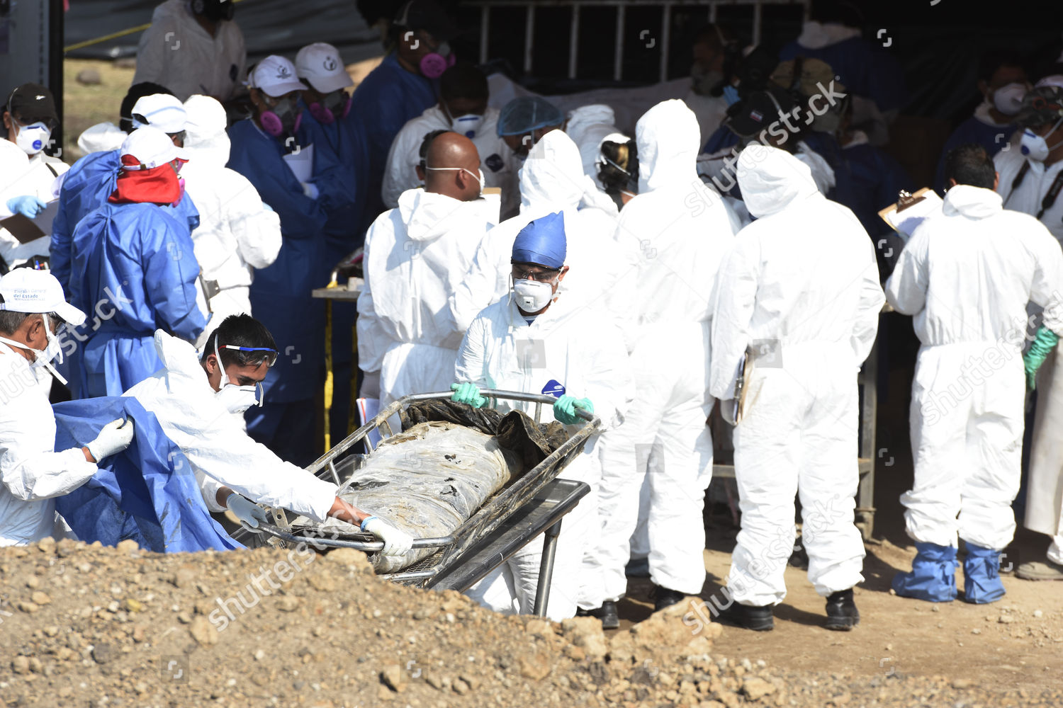 Coroners Seen During Exhumation Bodies Found Editorial Stock Photo ...