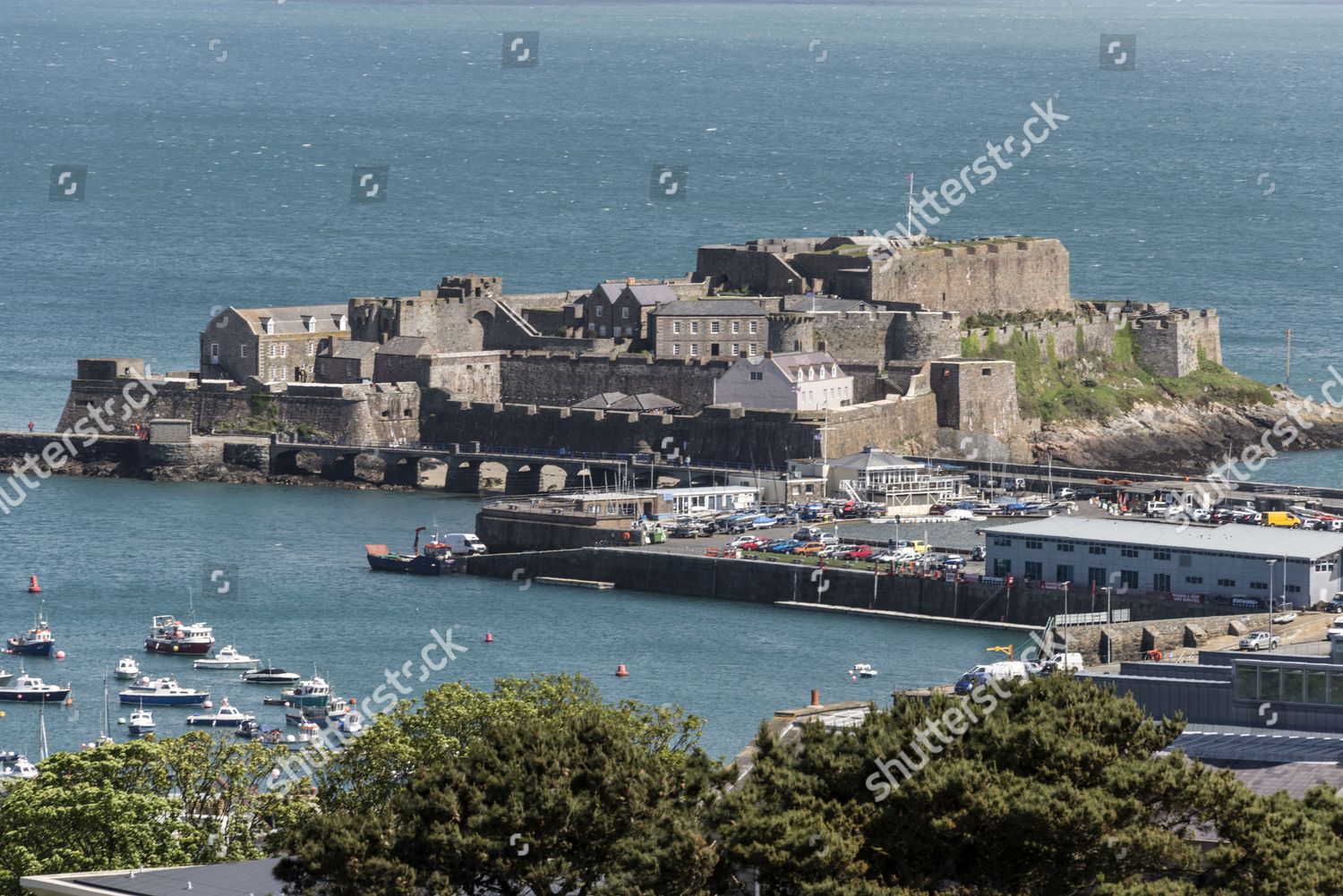 Castle Cornet Harbour Victoria Tower Above Editorial Stock Photo ...