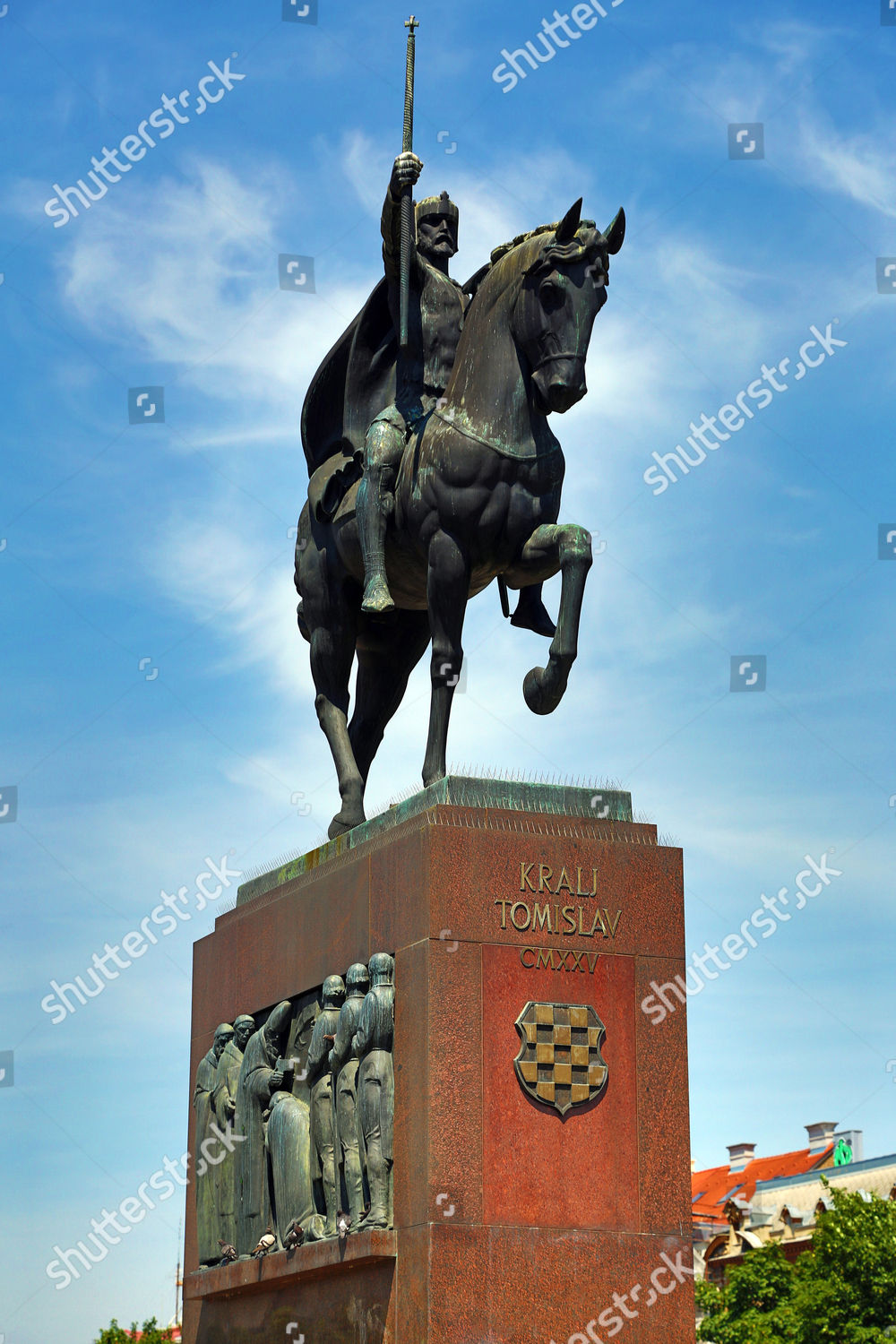 Statue King Kralj Tomislav Riding Horse Editorial Stock Photo - Stock ...