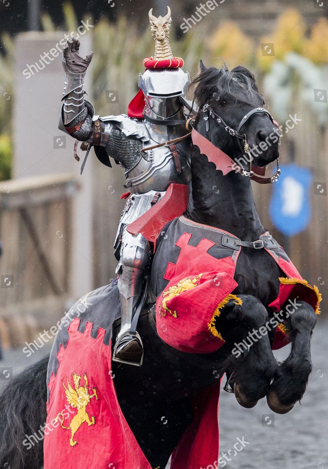 Victorious Knight Celebrates His Horse Prances Editorial Stock Photo ...