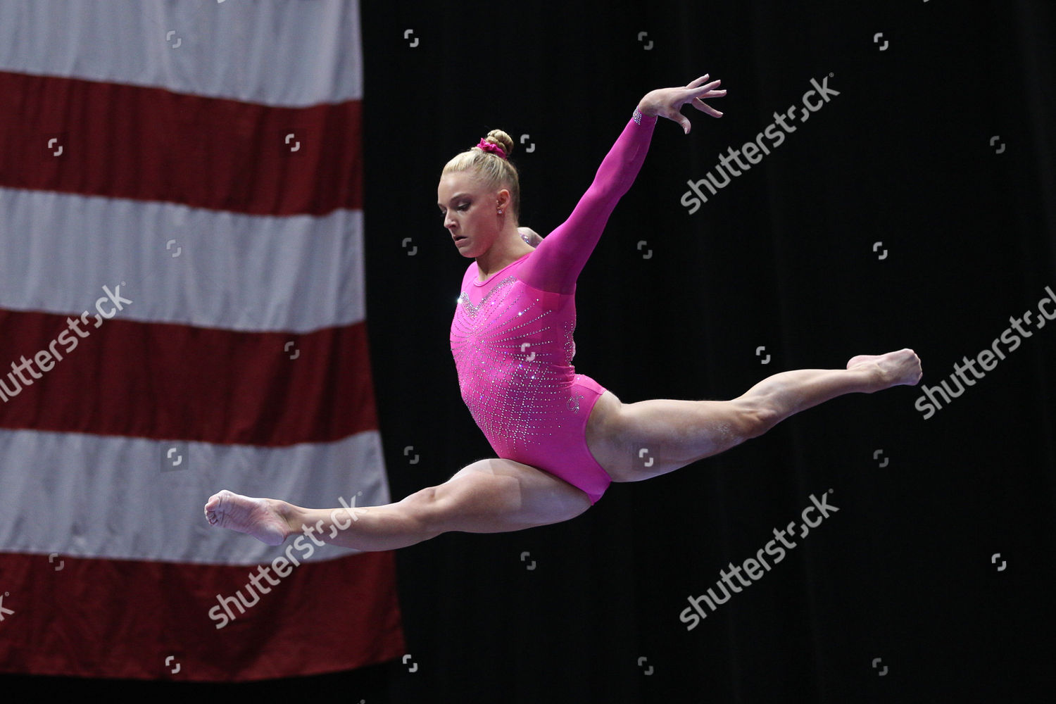 Gymnast Alyssa Baumann Woga Competes During Editorial Stock Photo ...