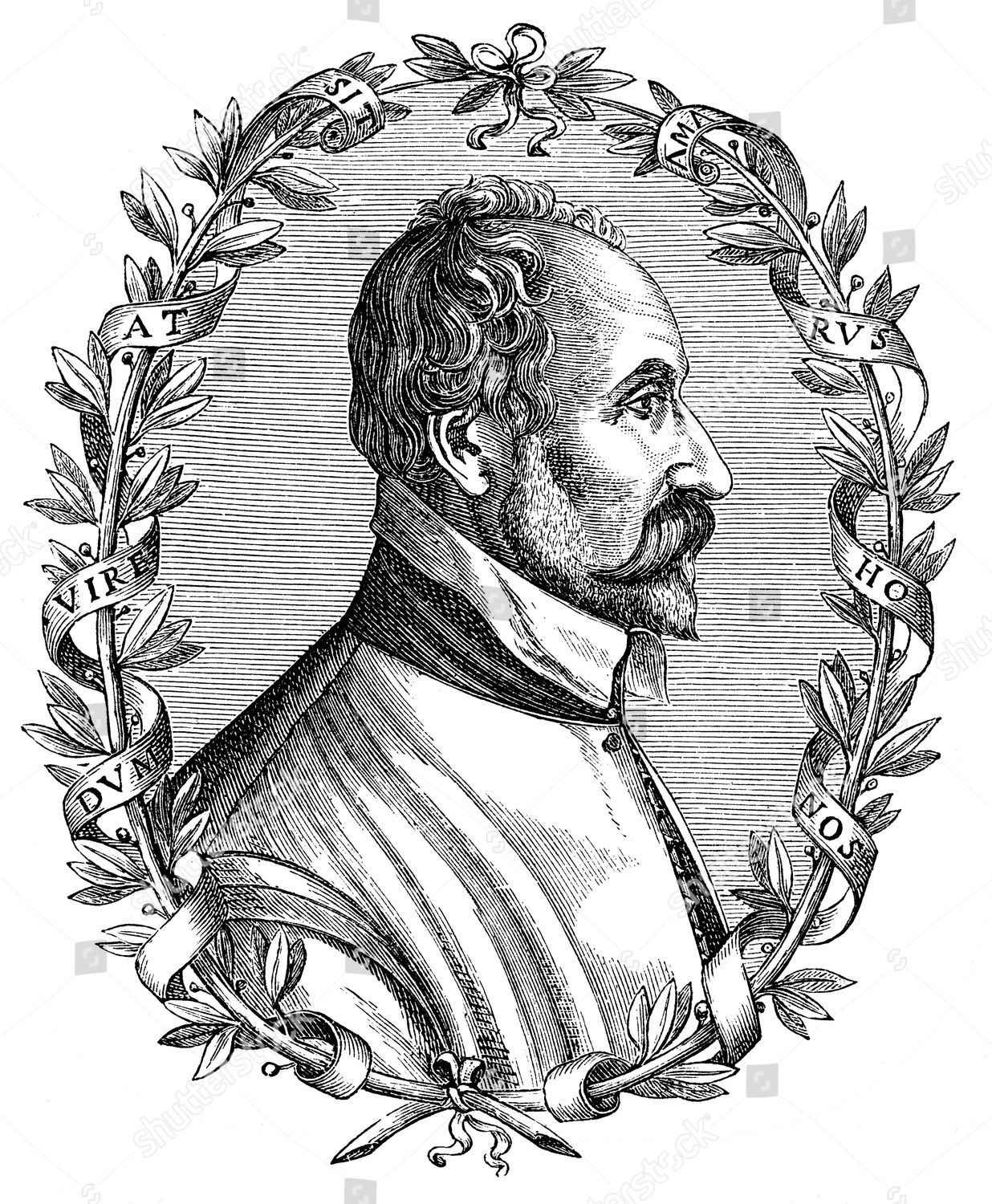 Historical Print 19th Century Portrait Pontus Editorial Stock Photo ...