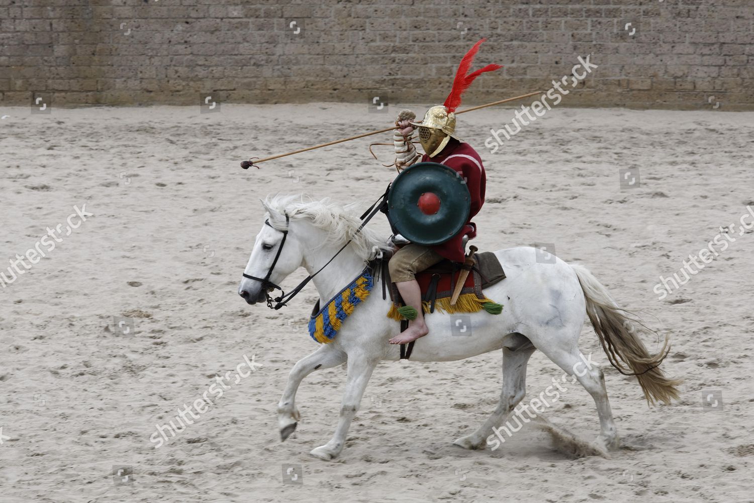 Eques Gladiator On Horseback Gladiator Fight Editorial Stock Photo ...