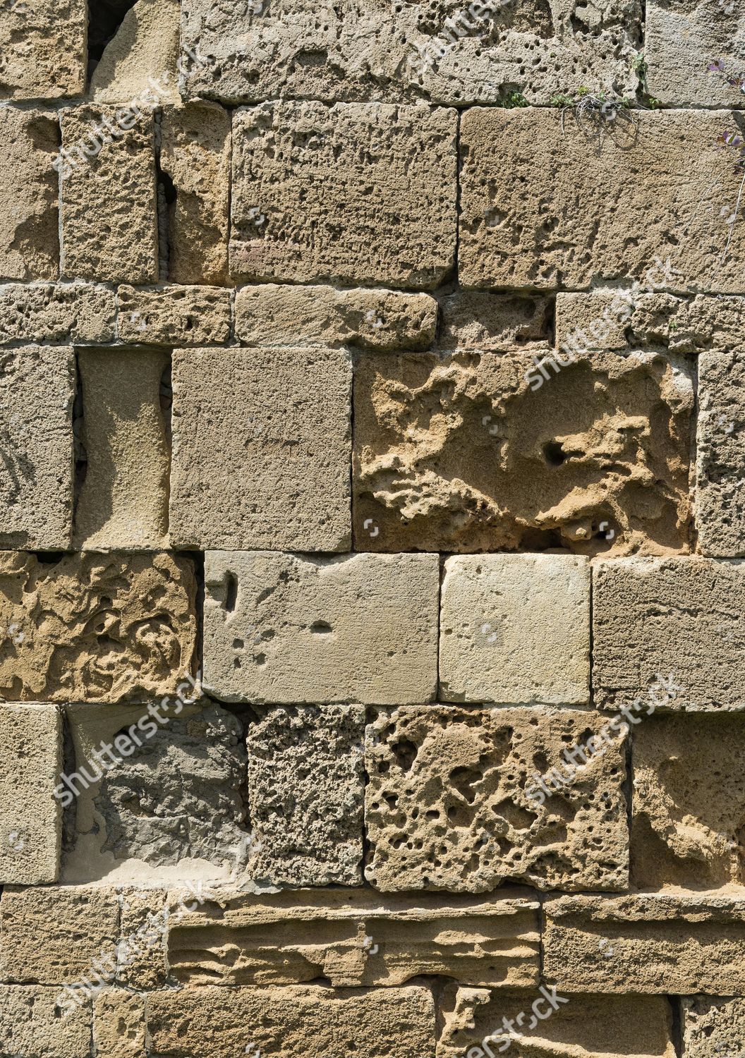 Old Wall Hewn Stone Piazza Del Editorial Stock Photo - Stock Image ...