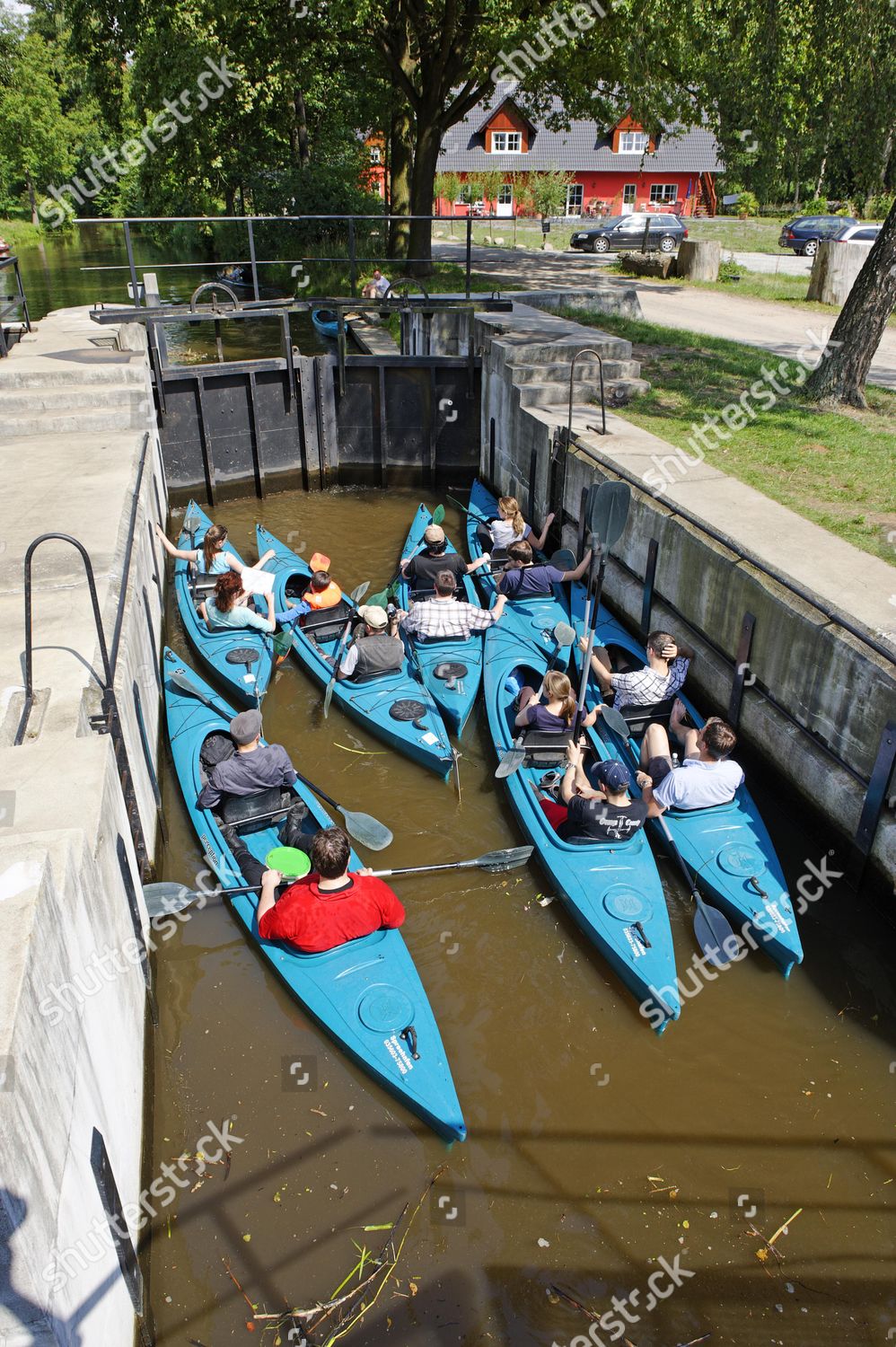 Kayaks Canal Spree River Burg Spreewald Editorial Stock Photo - Stock ...