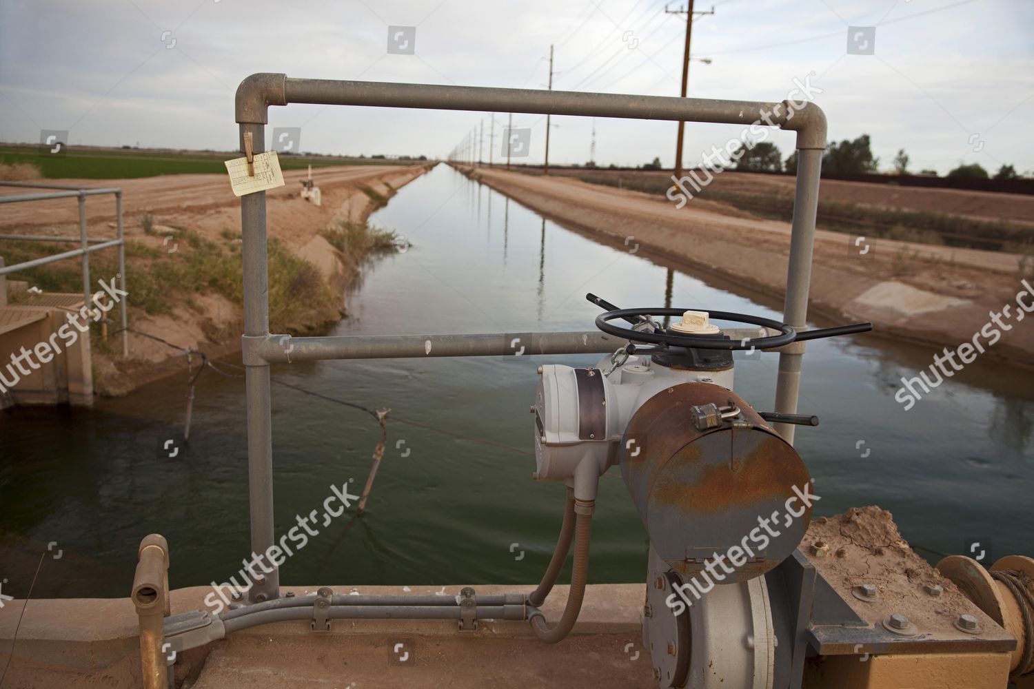 Irrigation Ditch Branching Allamerican Canal Brings Editorial Stock ...