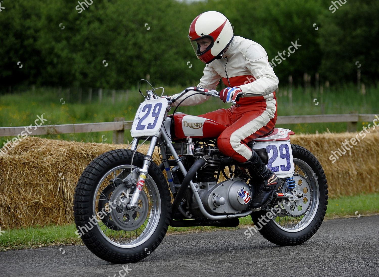 Neil Armstrong On His Triumph Trackmaster Editorial Stock Photo - Stock ...