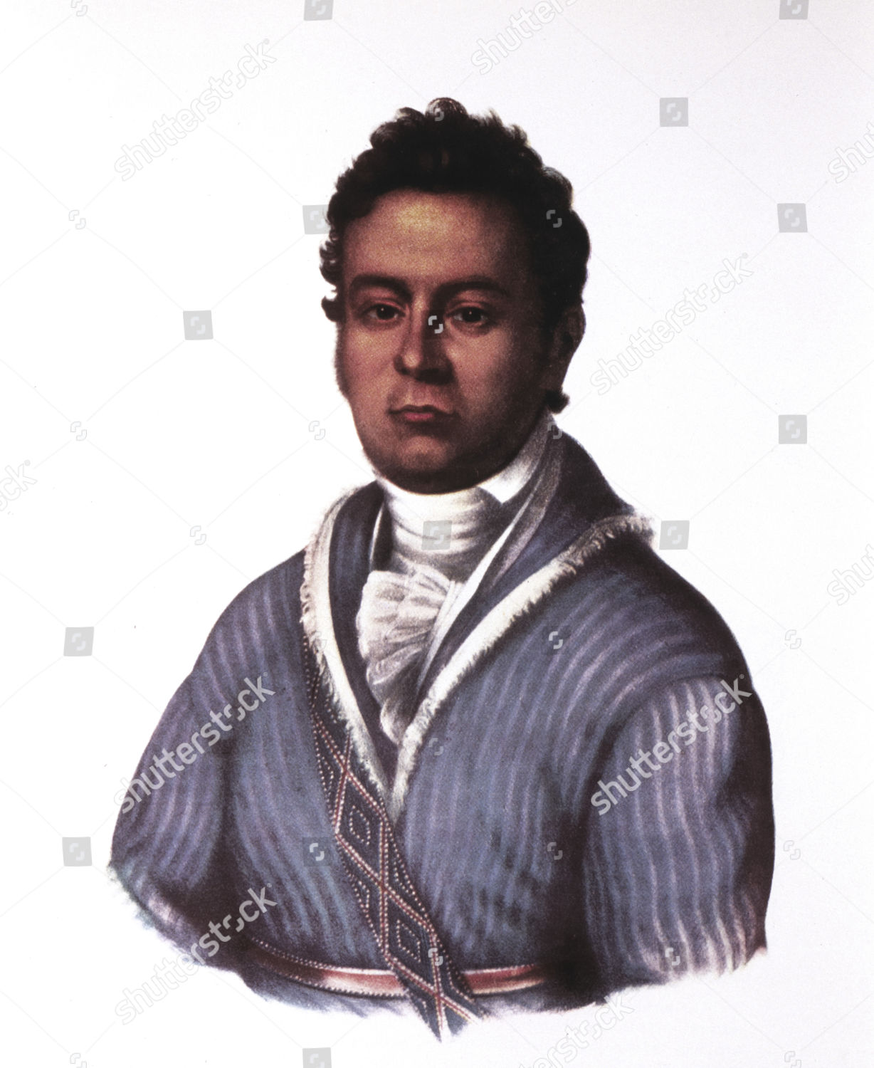 David Vann Cherokee Subchief Lithograph Painting Editorial Stock Photo ...