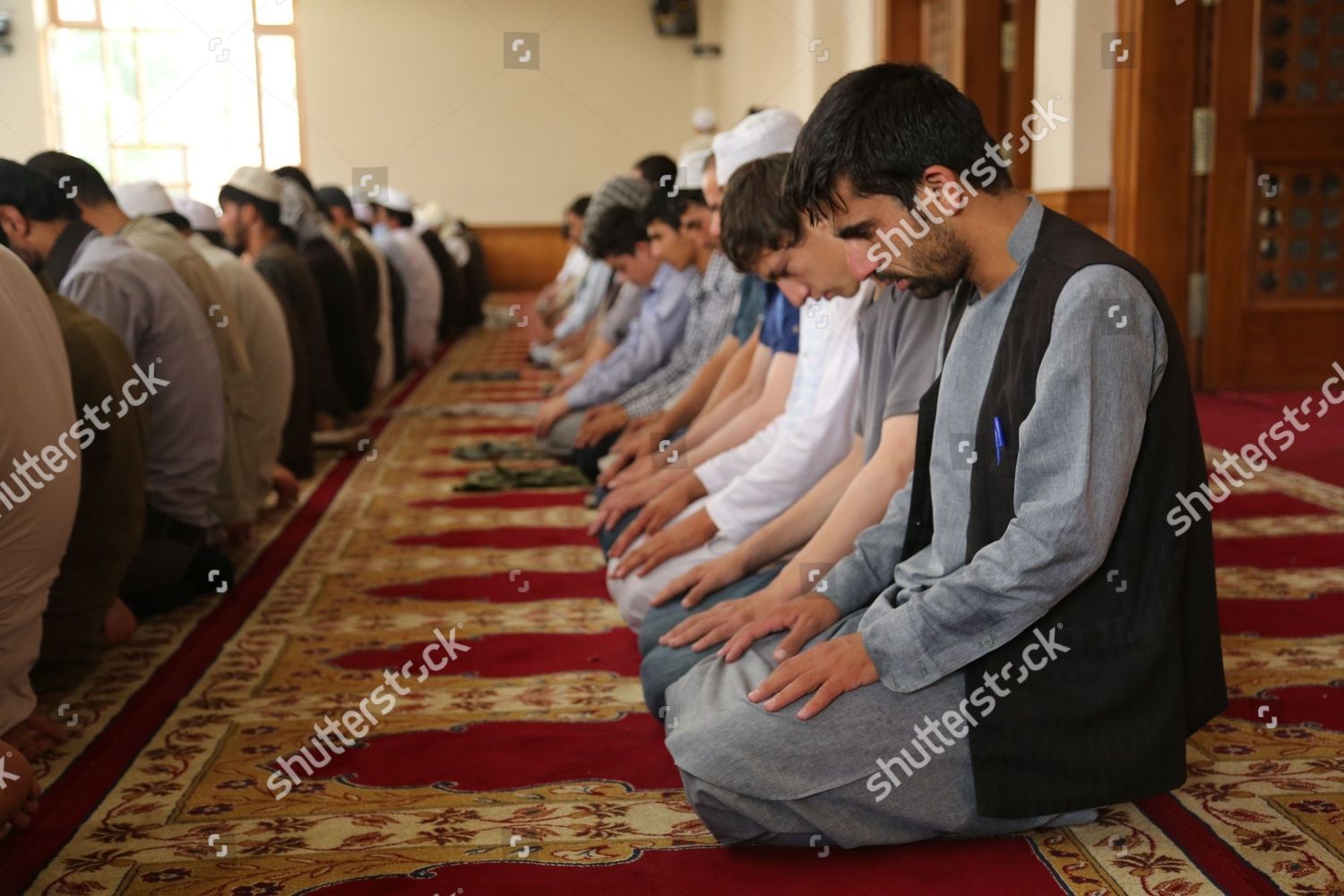 Afghans Pray Abdul Rahman Mosque During Editorial Stock Photo - Stock ...