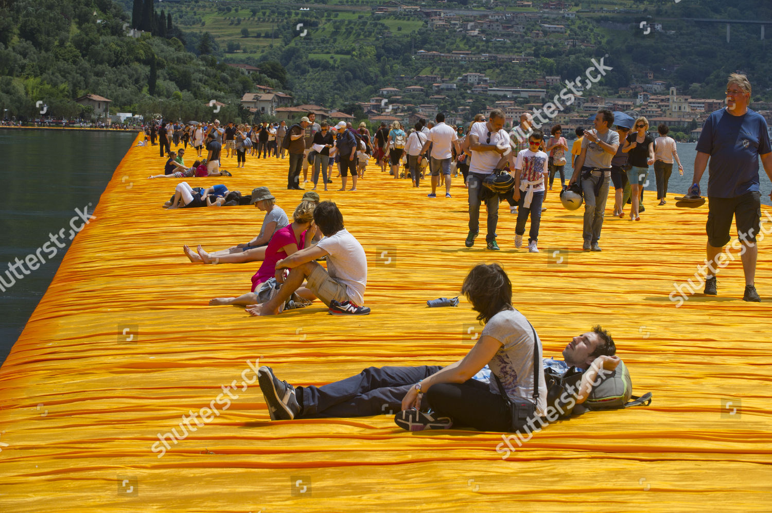 People Walking On Floating Piers Editorial Stock Photo - Stock Image ...