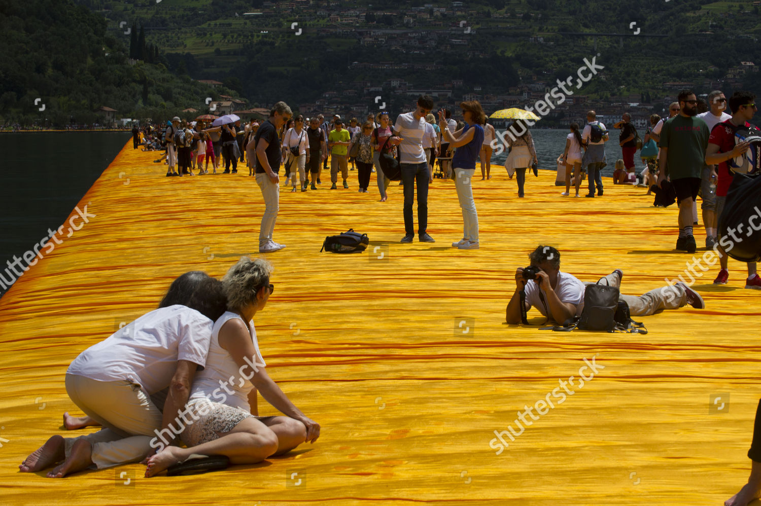 People Walking On Floating Piers Editorial Stock Photo - Stock Image ...