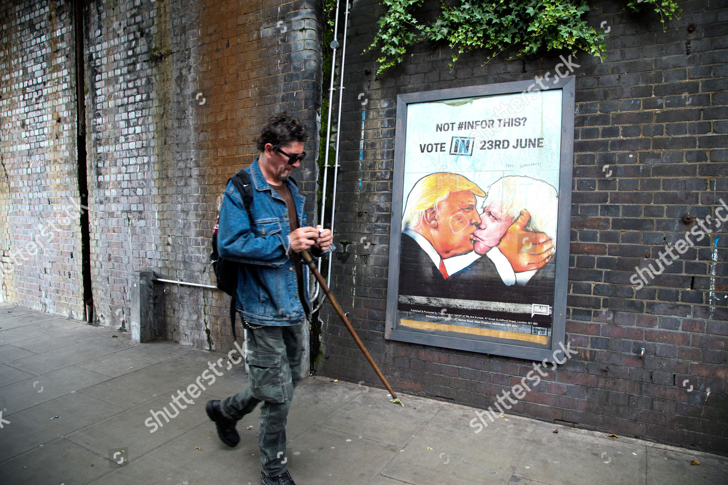 Poster Showing Donald Trump Kissing Boris Editorial Stock Photo - Stock ...