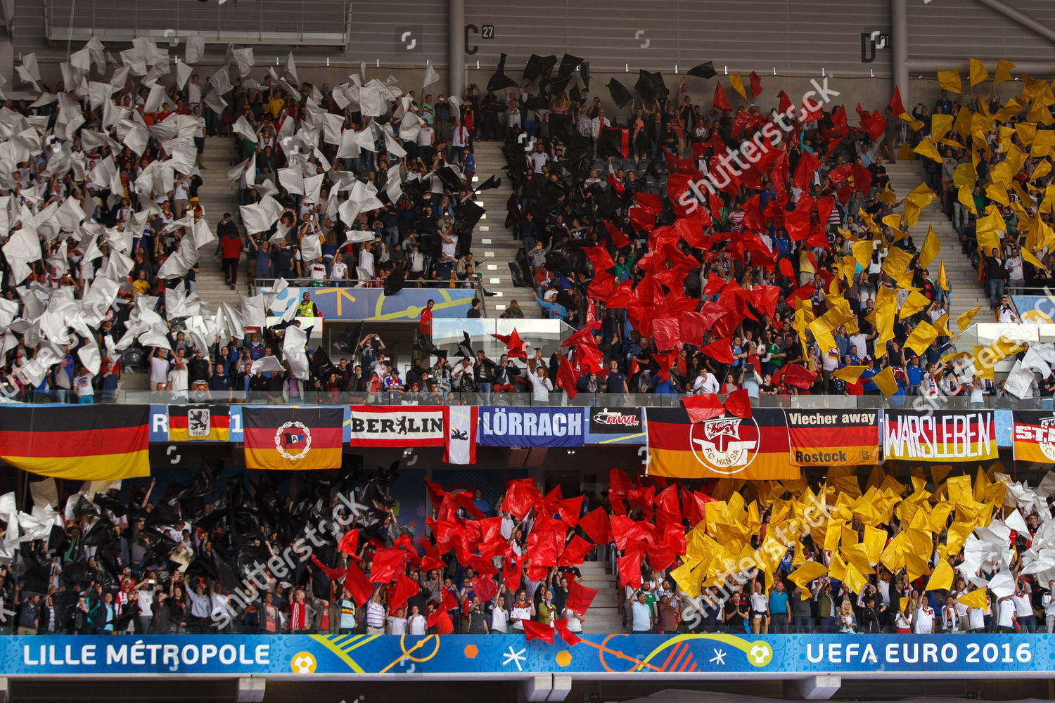 Fans Raise Flags Showing German Flag Editorial Stock Photo - Stock ...