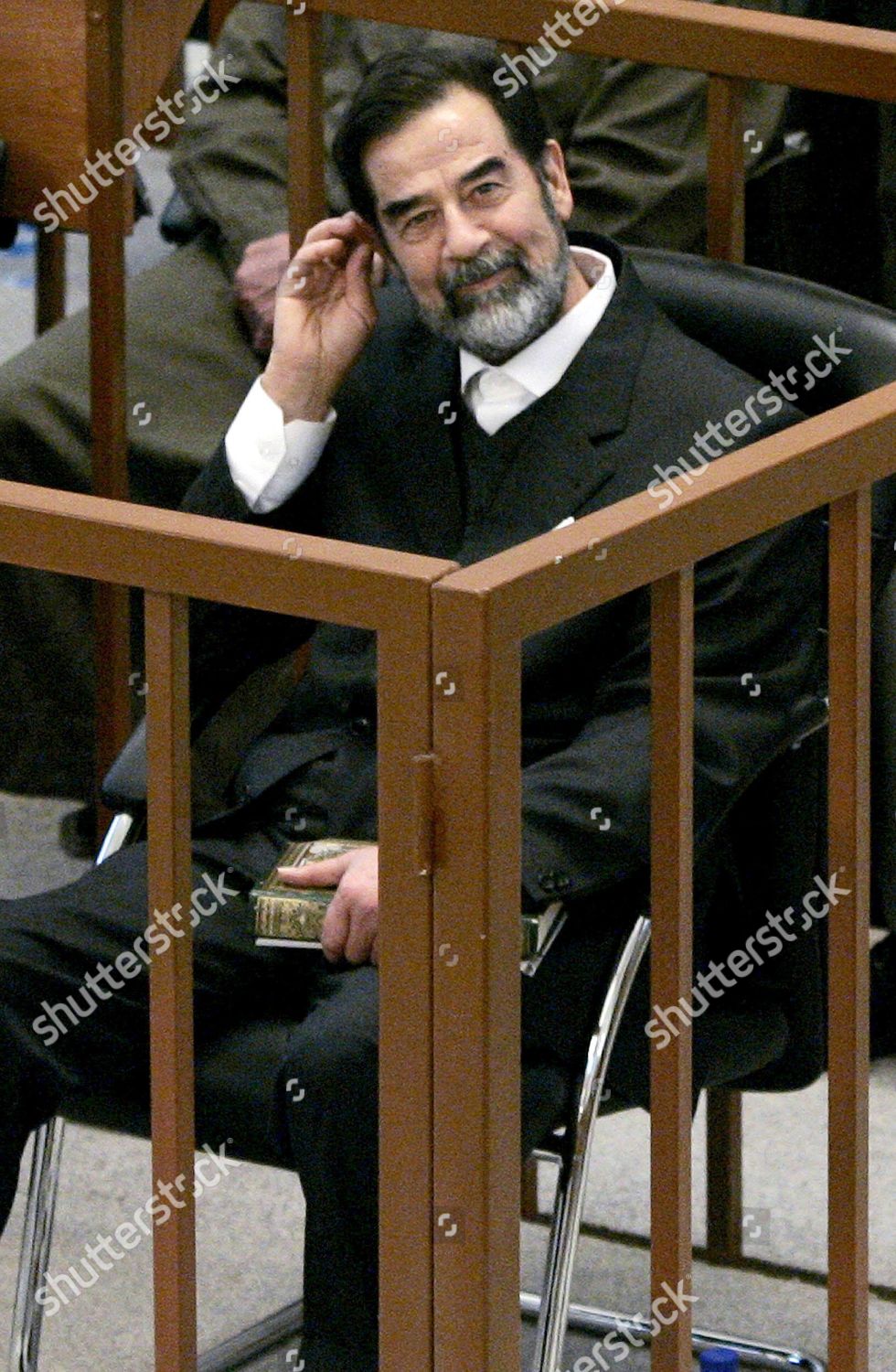 Saddam Hussein Smiling Court Saddam Hussein Editorial Stock Photo ...