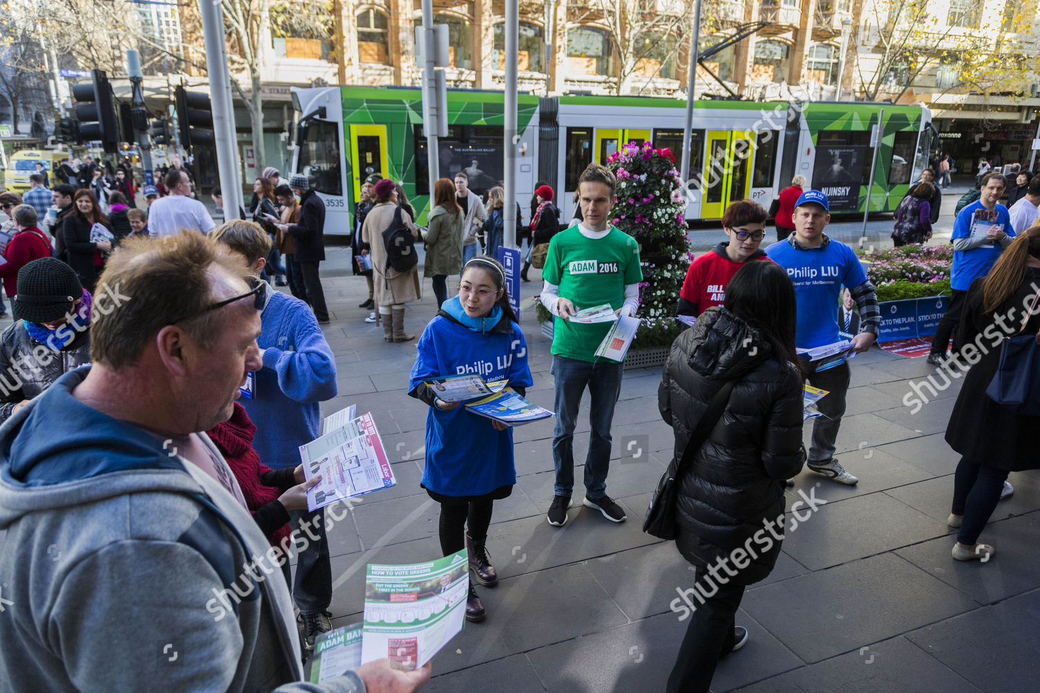 Volunteers Handing Out How Vote Cards Editorial Stock Photo - Stock ...