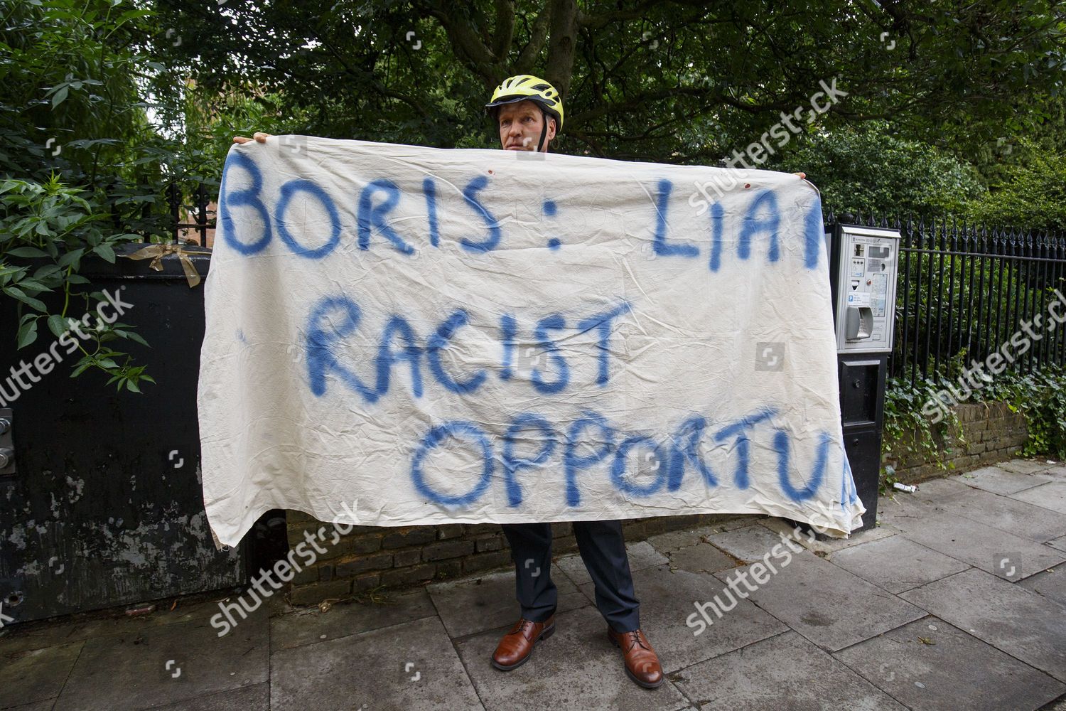 Protester Banner Reading Boris Liar Racist Editorial Stock Photo ...