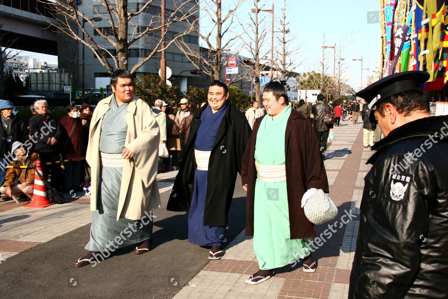 Sumo Wrestlers Arriving Contest Ryogoku Sumo Editorial Stock Photo ...