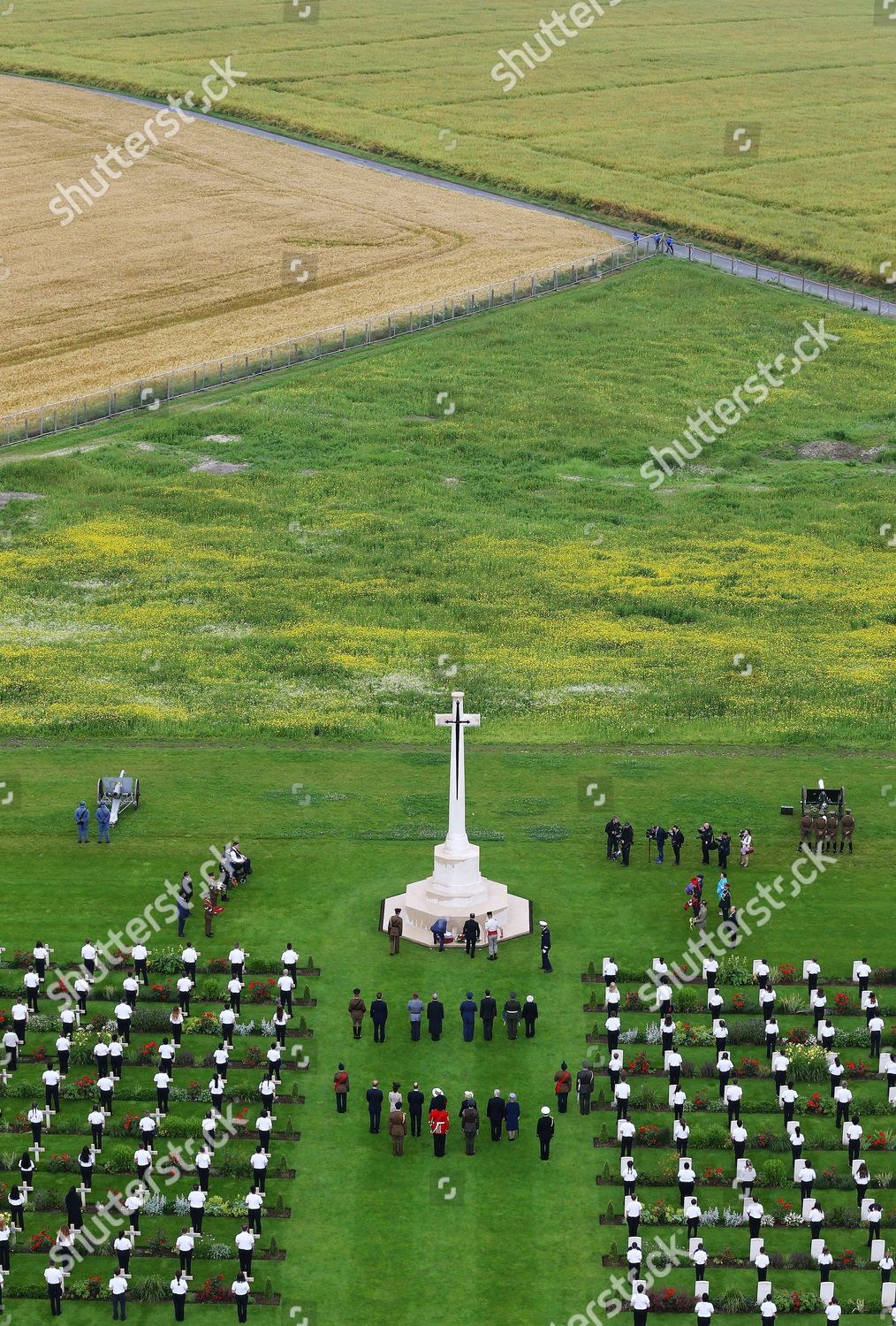 Dignitaries Lay Wreaths During Service Mark Editorial Stock Photo ...