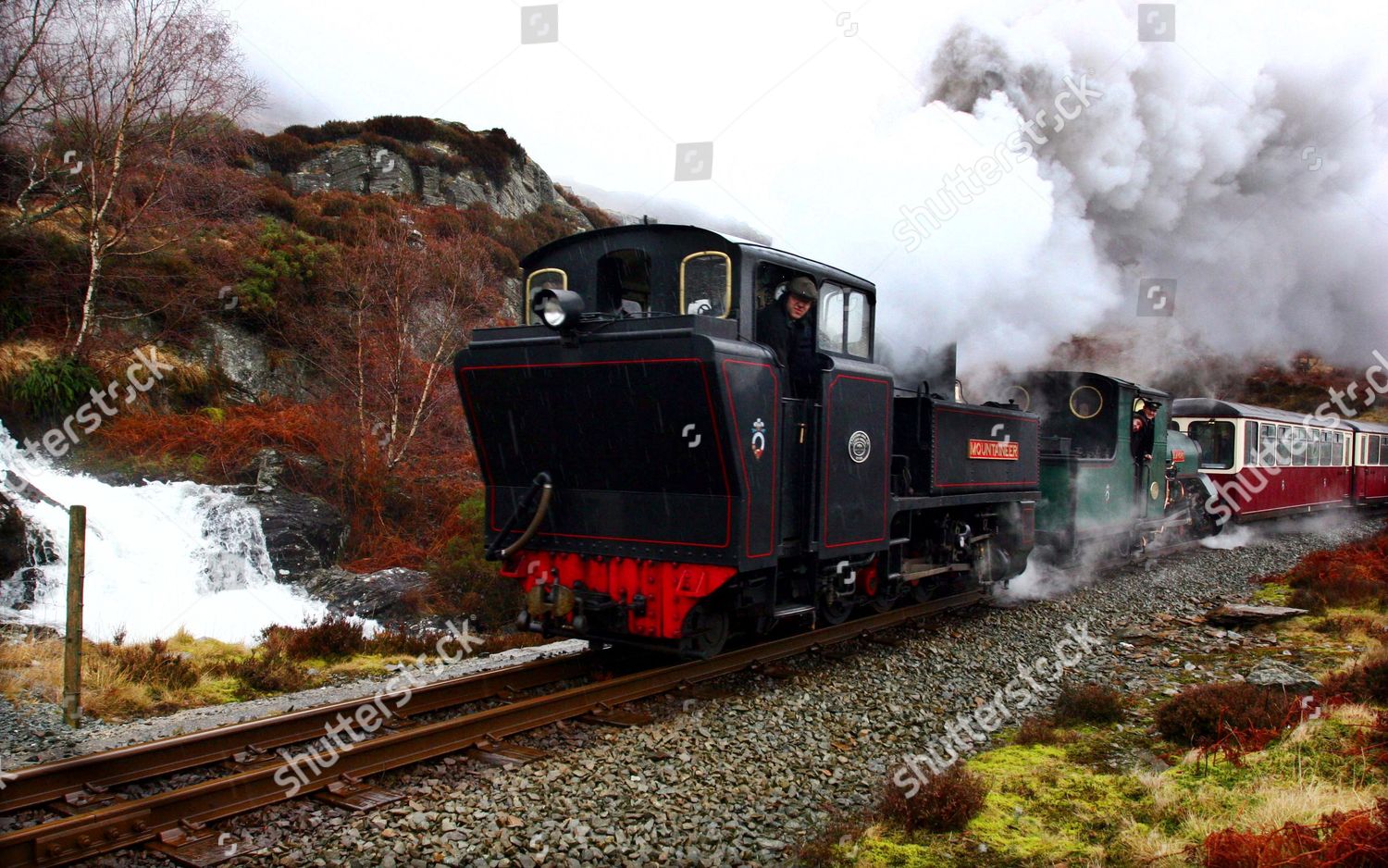 Mountaineer Black Blanche Steam Trains Tanygrisiau Editorial Stock ...