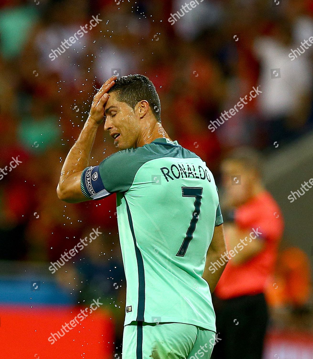 Cristiano Ronaldo Portugal Wipes His Wet Editorial Stock Photo - Stock ...