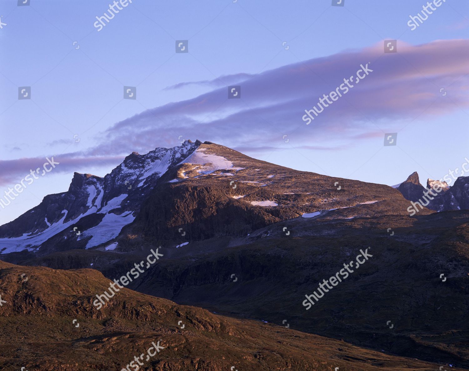 Landscape Evening Light On Sognefjell Sognefjellet Editorial Stock ...