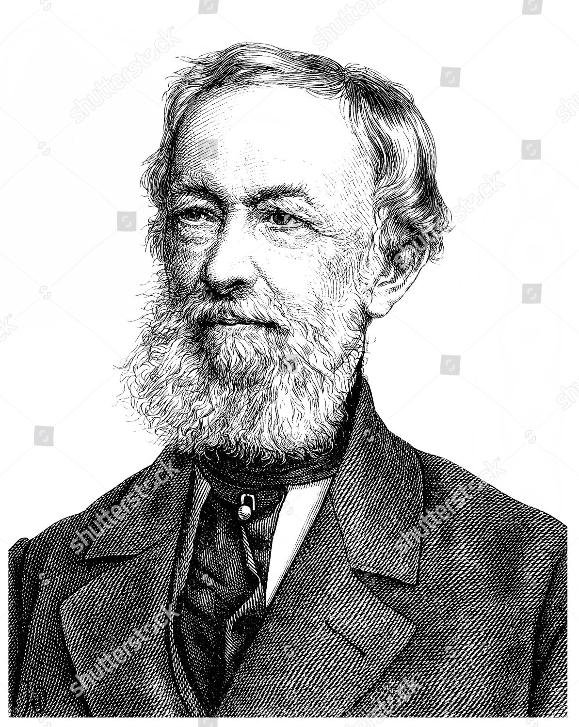 Historical Illustration 19th Century Portrait Alfred Editorial Stock ...