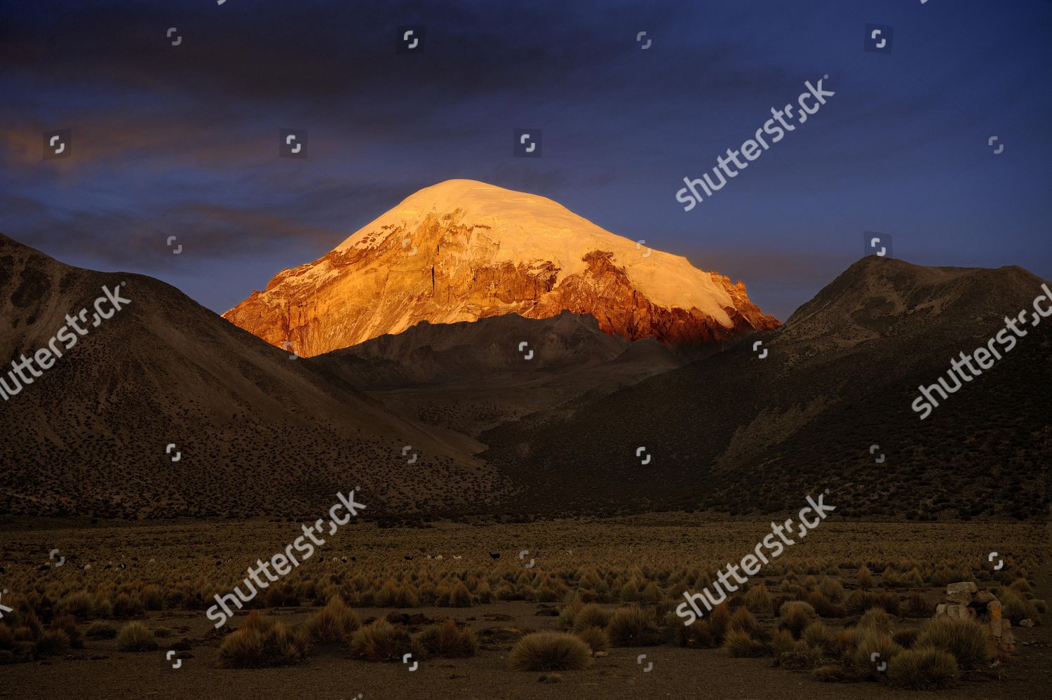 Sajama Mountain Bolivias Highest Mountain High Editorial Stock Photo ...
