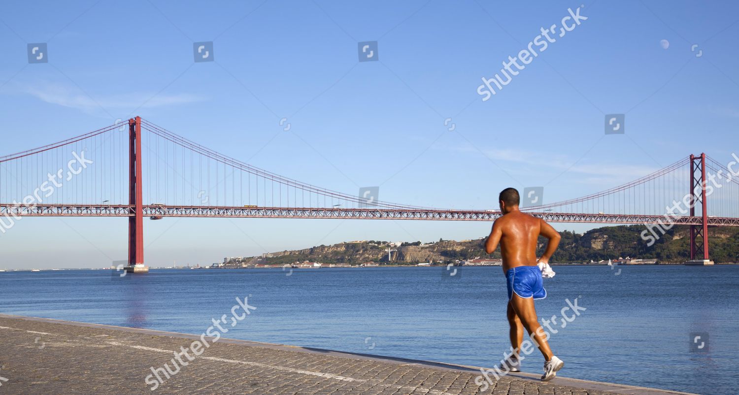 Jogger Jogging Along On Bank Rio Editorial Stock Photo - Stock Image ...