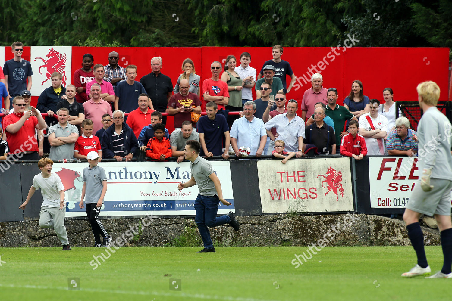 Couple Young Fans Run Onto Pitch Editorial Stock Photo - Stock Image ...