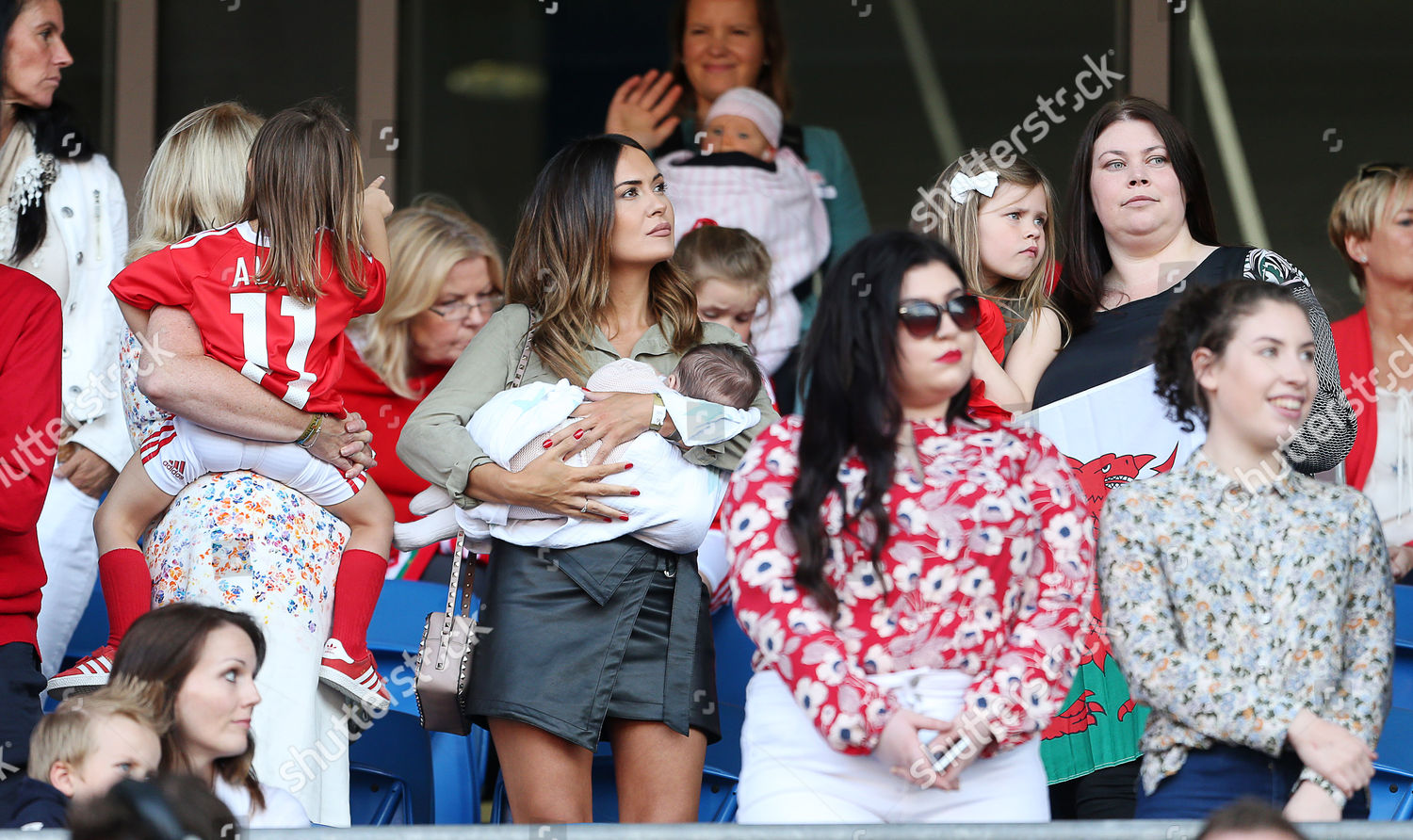 Gareth Bales Mother Debbie Holding Daughter Editorial Stock Photo ...