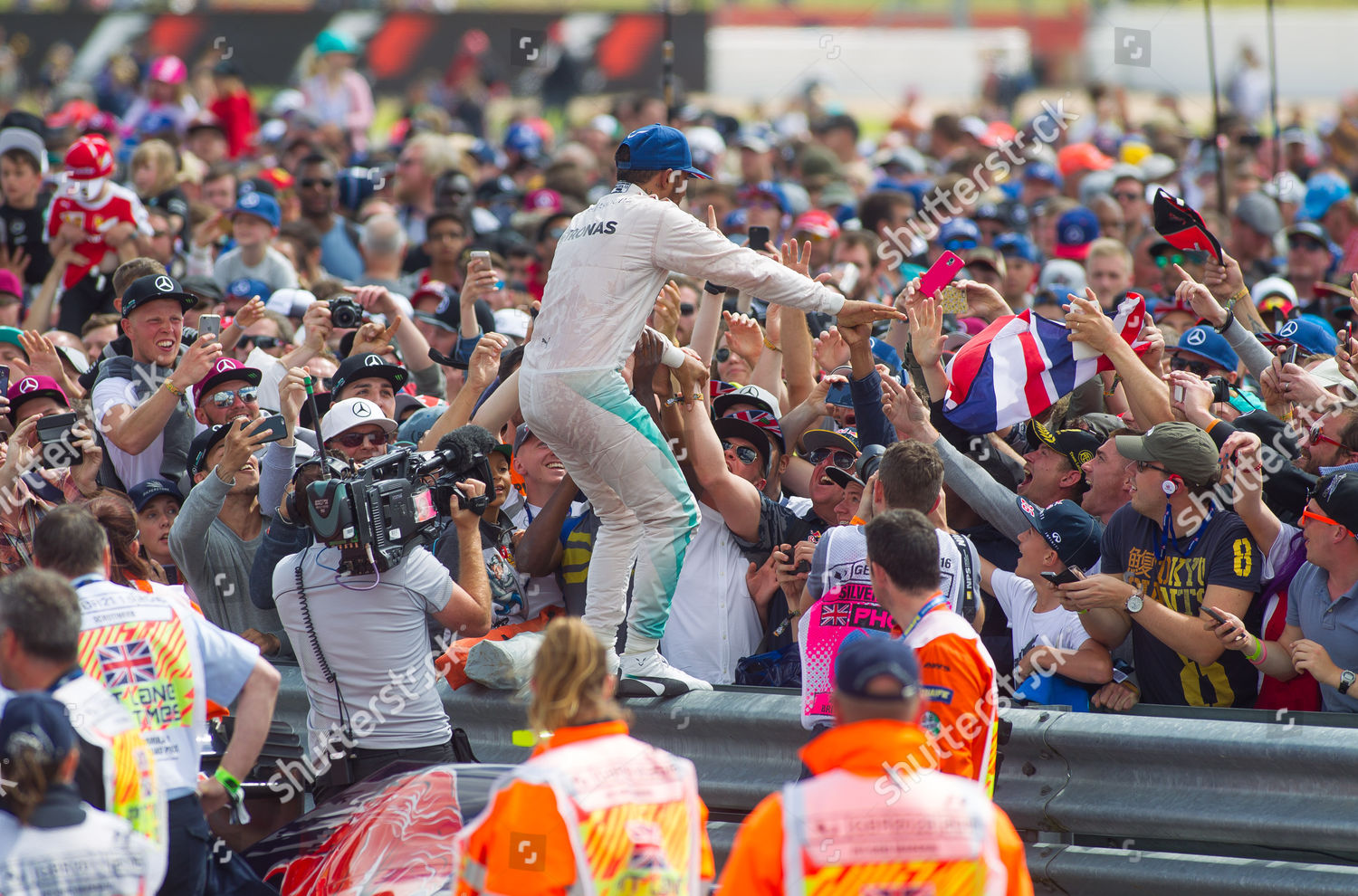 Lewis Hamilton Crowd Surfing After Winning Editorial Stock Photo ...