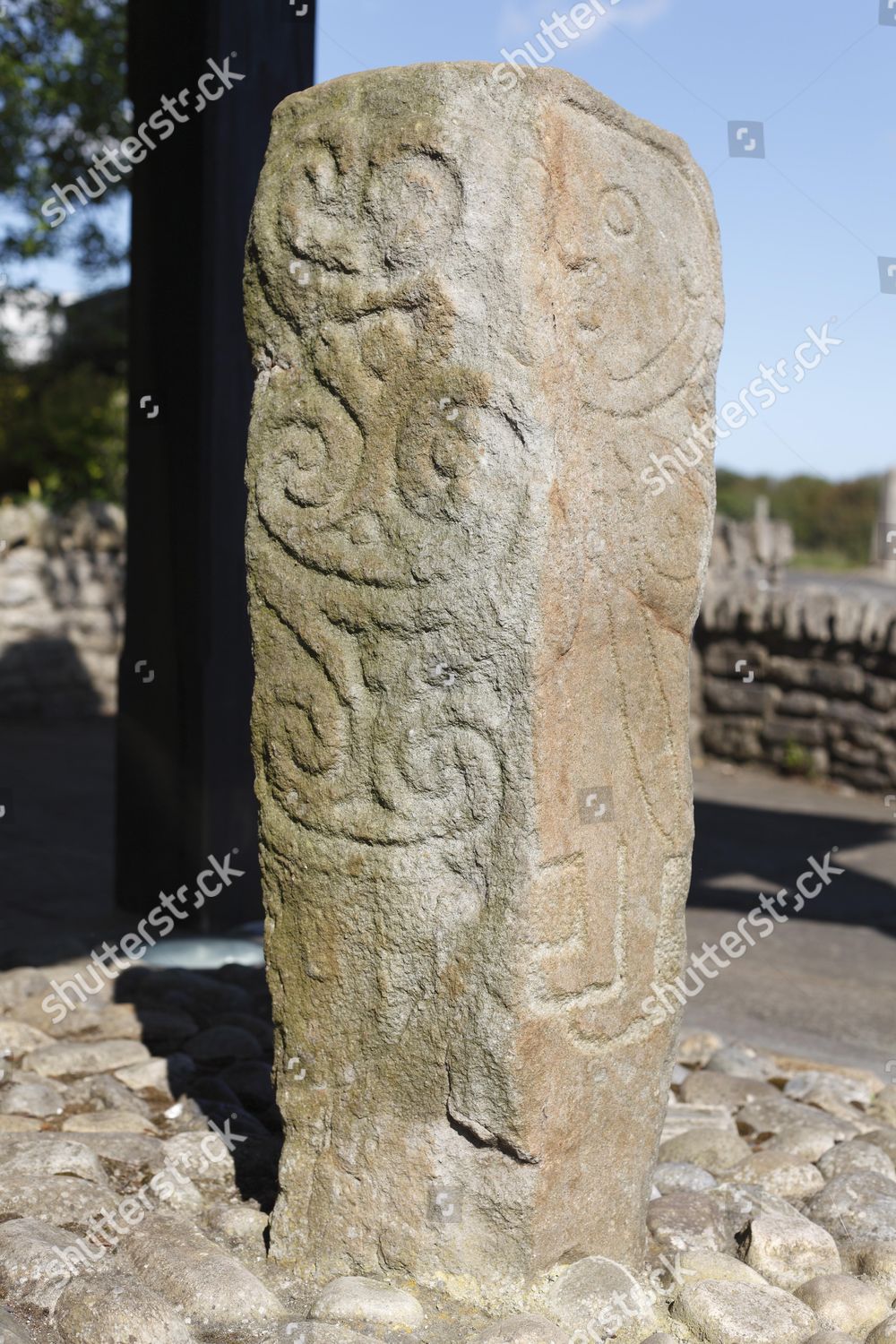 Stone Pillar Relief Goliath Sword On Editorial Stock Photo - Stock ...