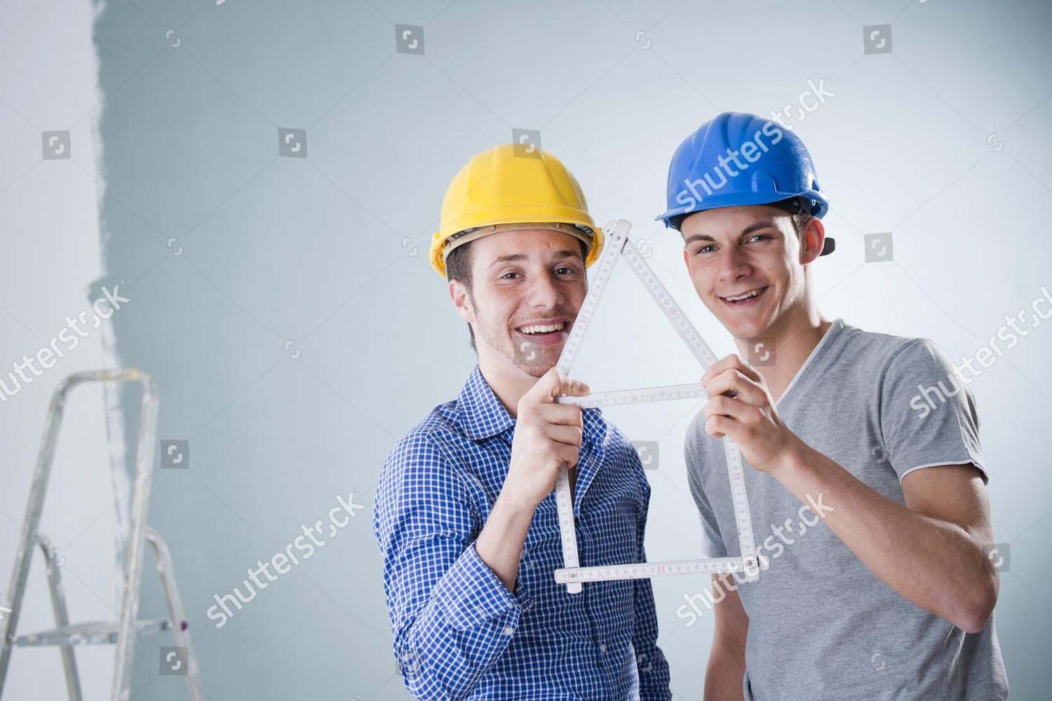 Model Released Two Young Tradesmen Holding Editorial Stock Photo ...