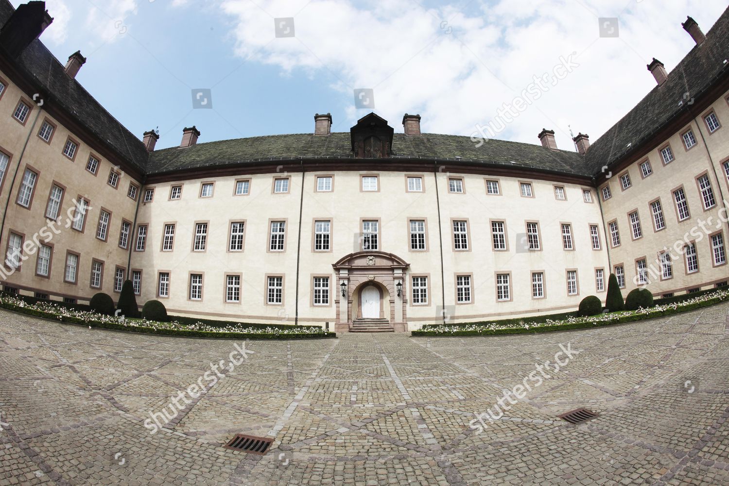 Courtyard Schloss Corvey Castle Former Abbey Editorial Stock Photo ...