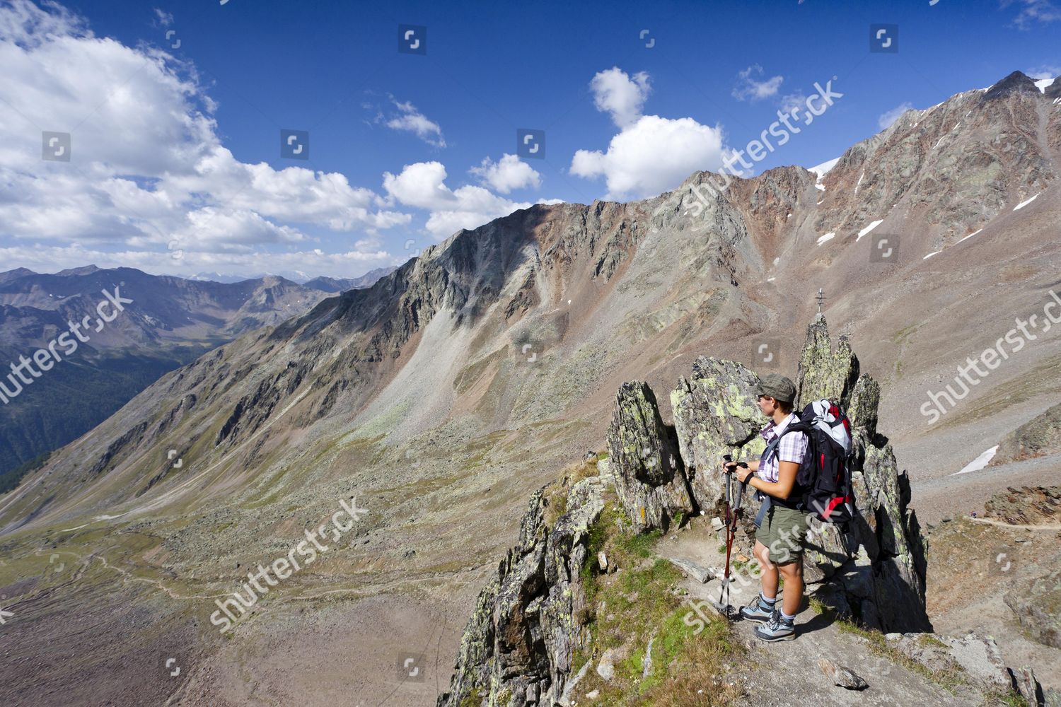 Model Released Hiker During Ascent Similaun Editorial Stock Photo ...