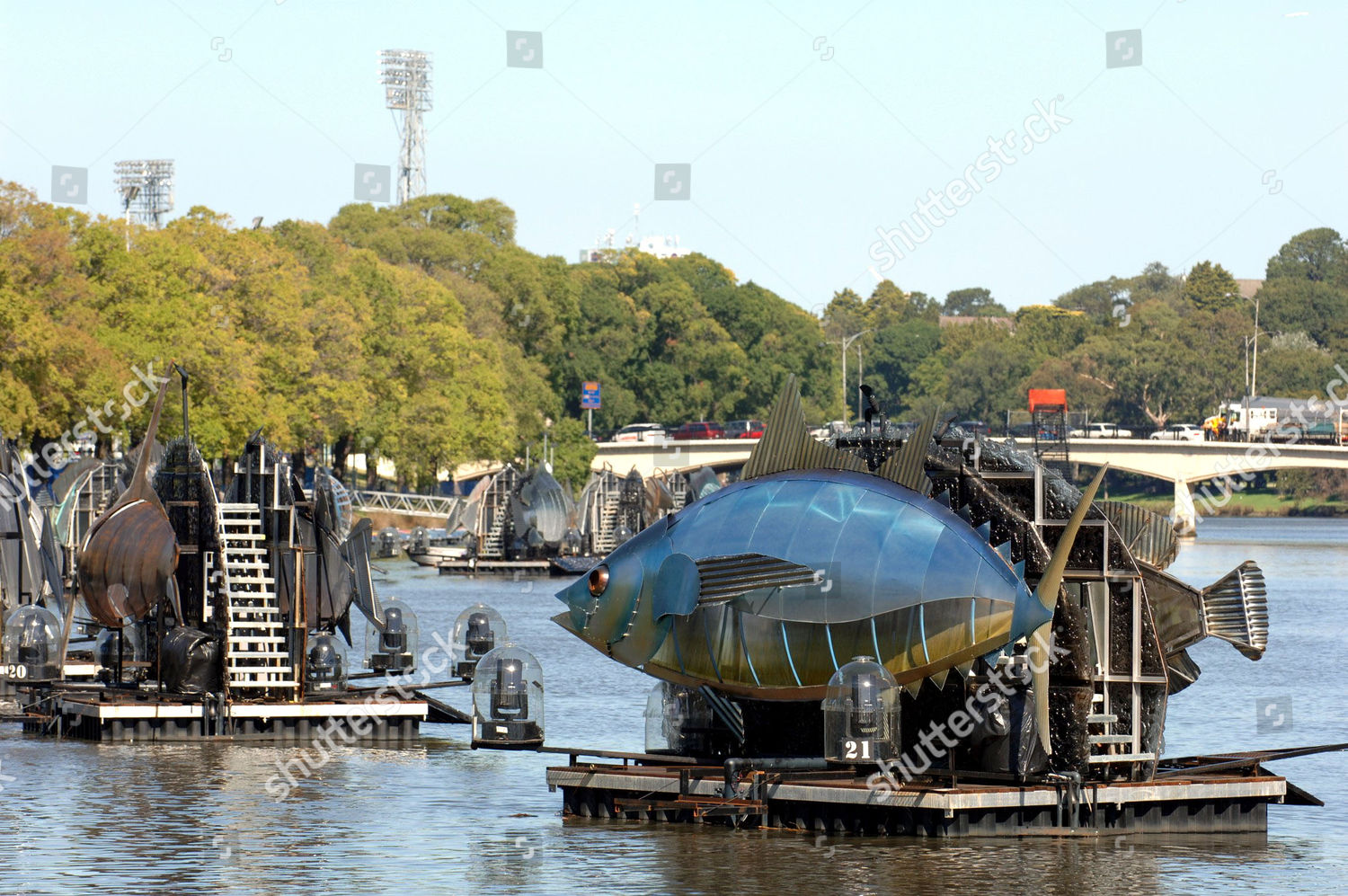 Floating Barges Have Surfaced On Yarra Editorial Stock Photo - Stock ...